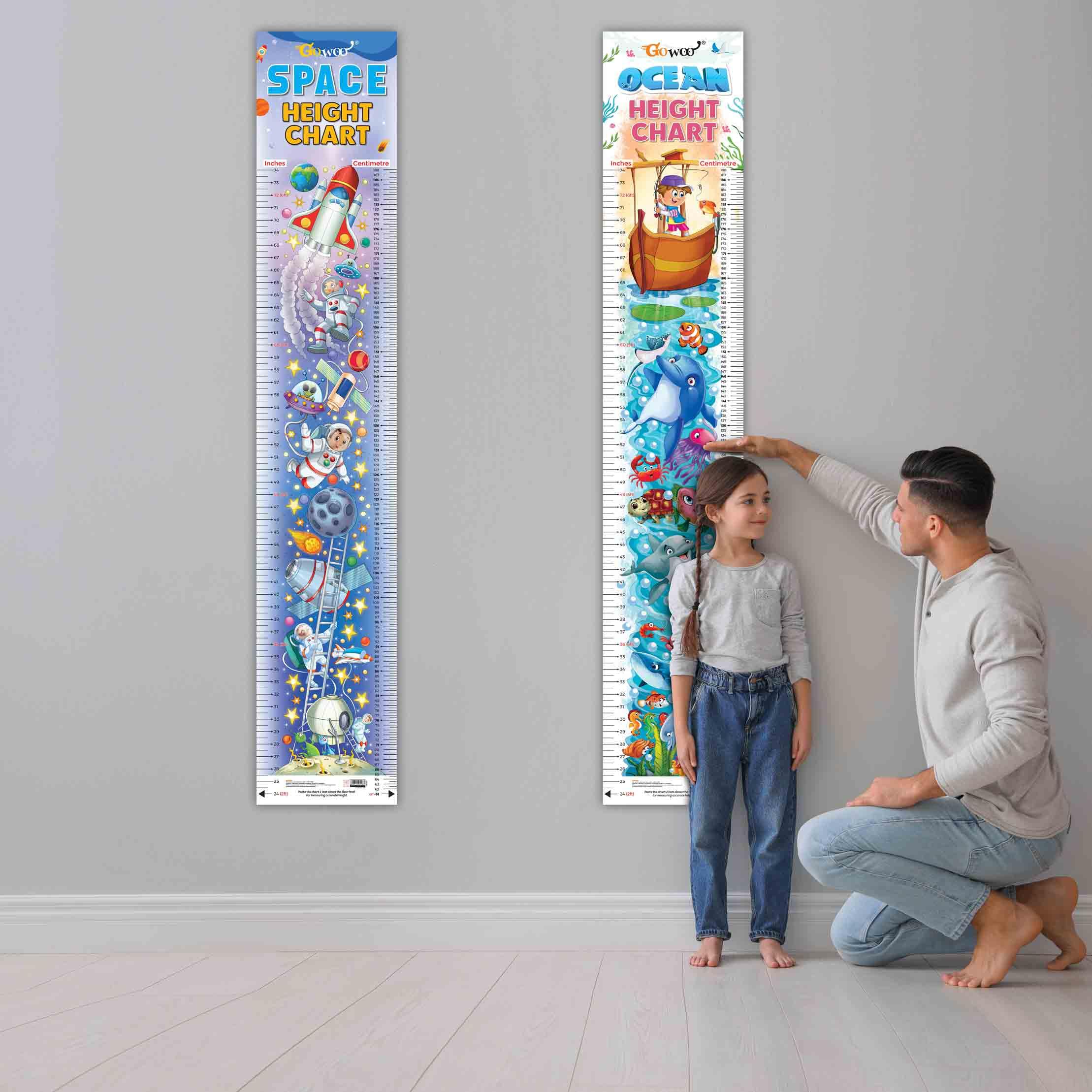 Buy GO WOO Ocean Height Chart And Space Height Chart |Combo Of 2 Chart ...