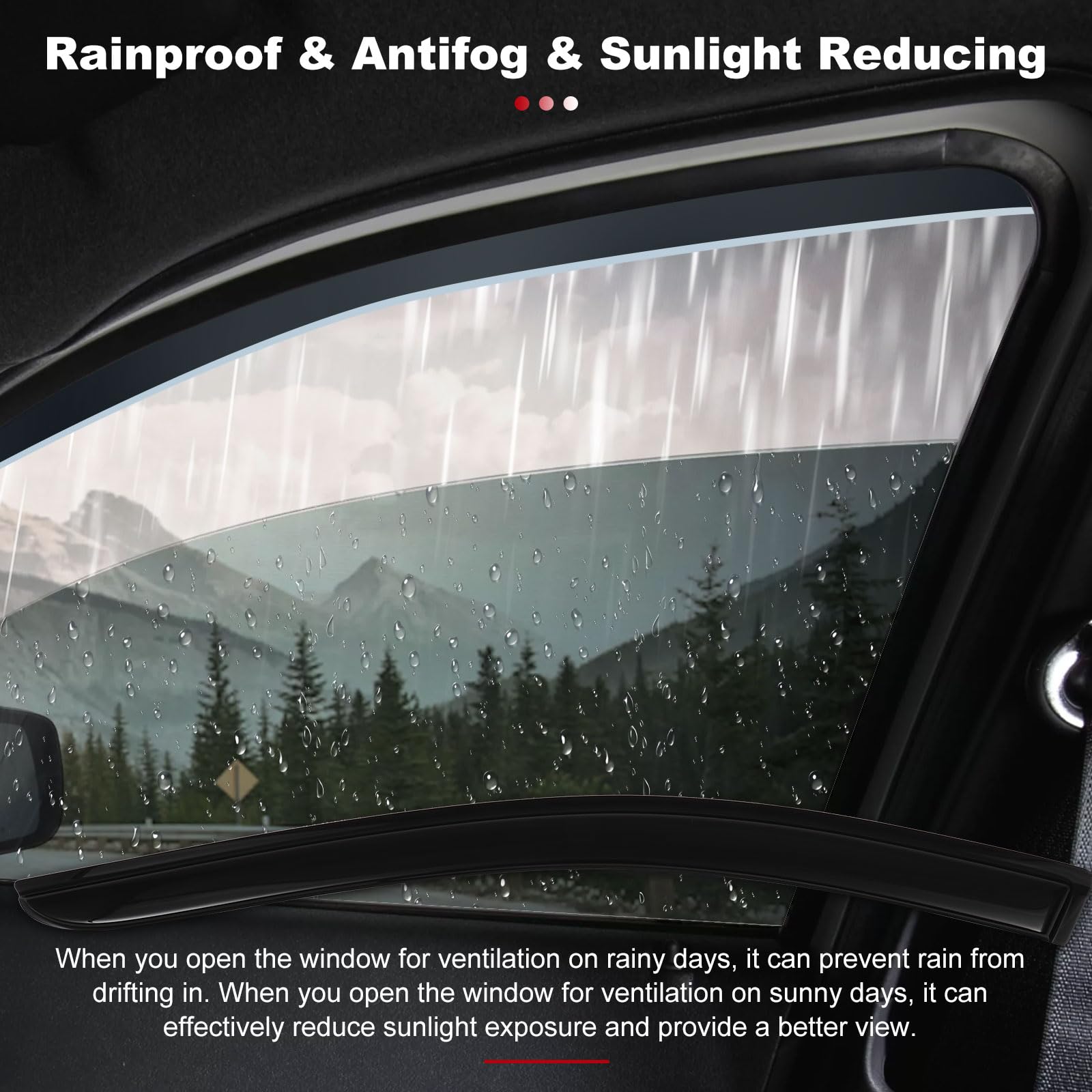 Snapklik.com : Side Window Deflectors Rain Guards Vent Window Visors ...