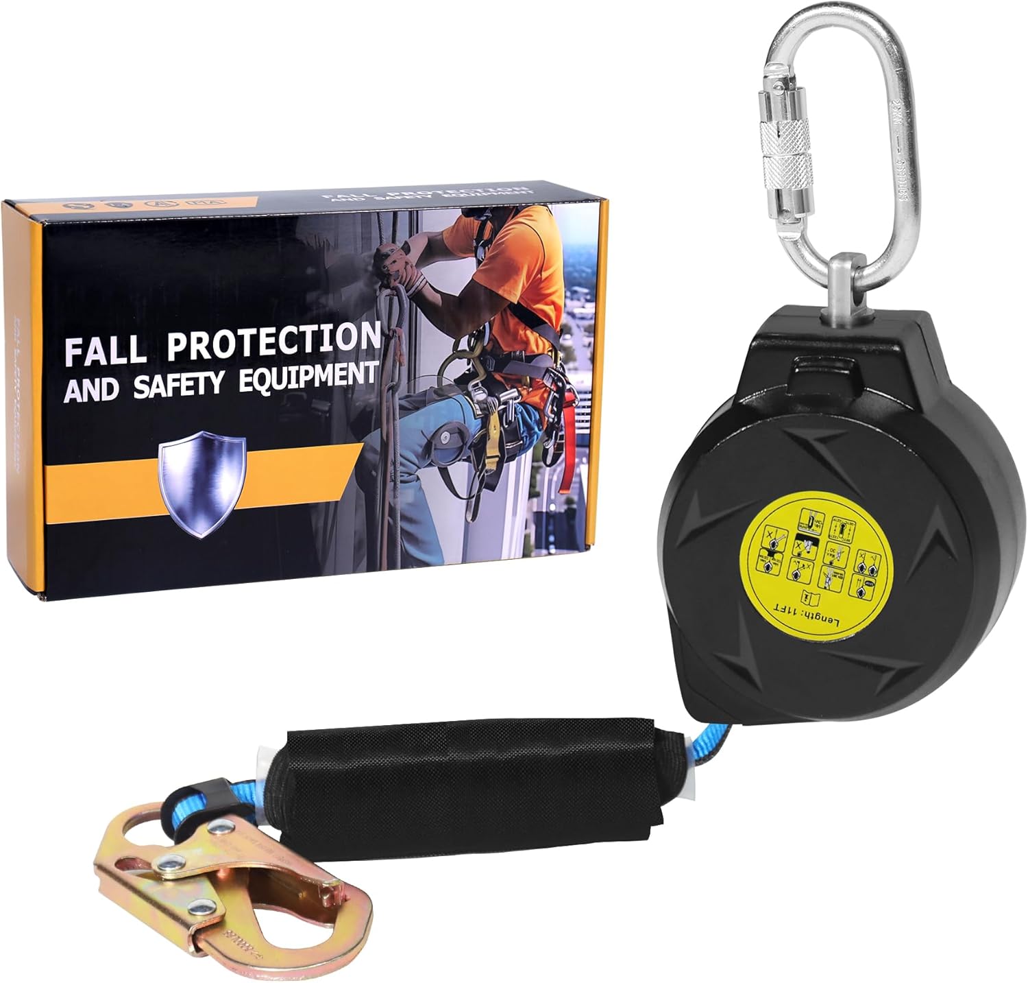 Amazon.com: 11FT Self Retracting Lifeline Fall Protection Retractable ...