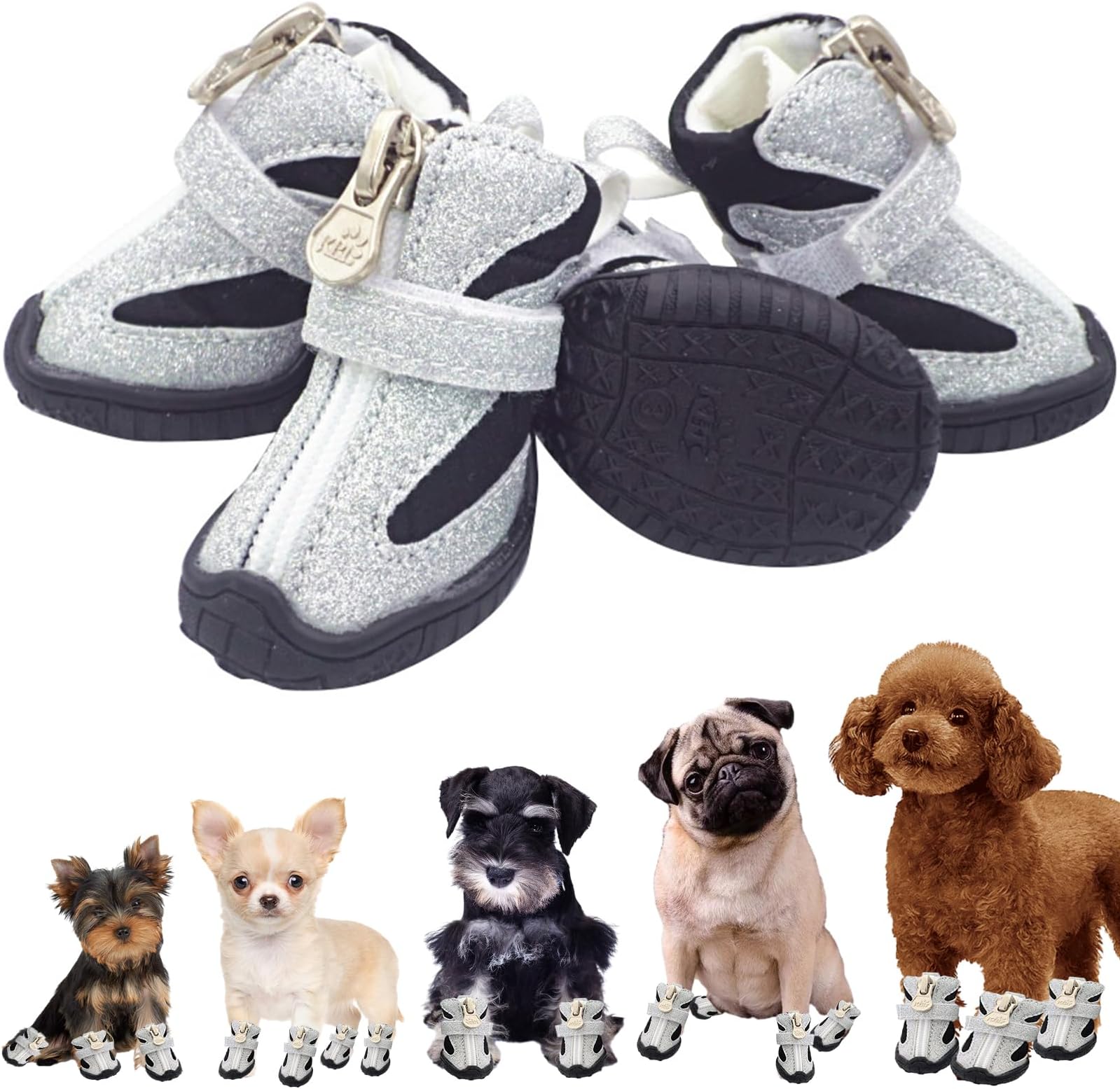 Fastpet Zapatos para Perro Antideslizantes - 4 Botas para Perros ...