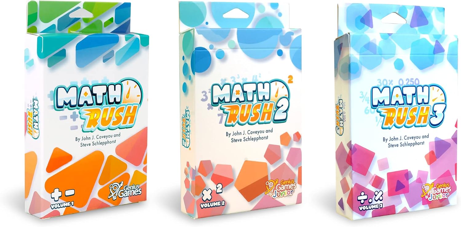 Math Card Game Bundle | Math Rush: Addition, Subtraction, Multiplication, Division (Volume 1-3 ...