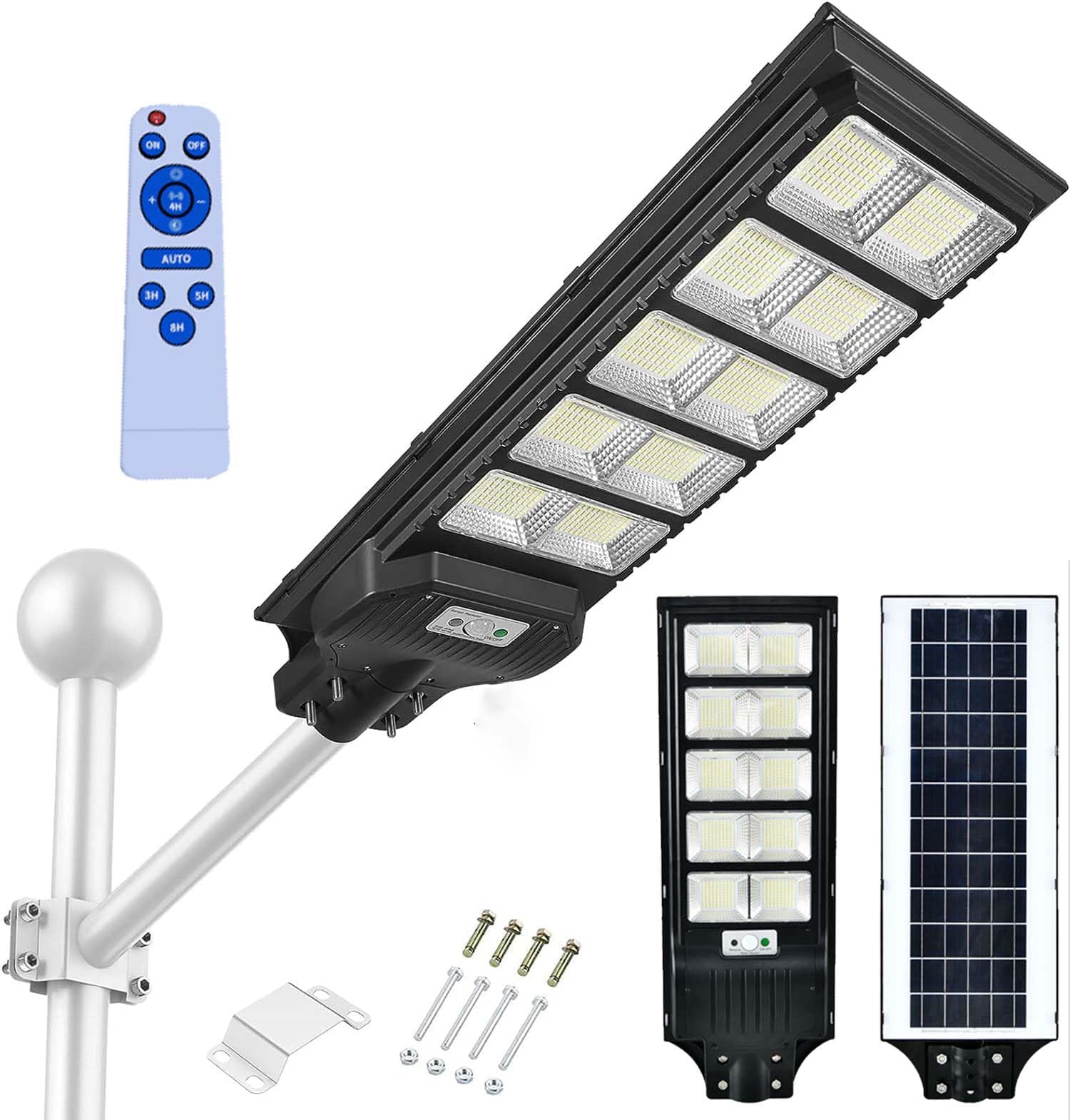 URPOW 1000W Lampara Solar Exterior, Farola Solar Grande, Potente Luces ...