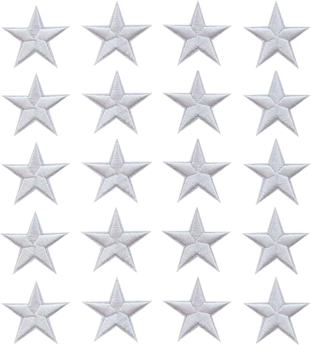 Amazon.com: Silver Star Patches Iron On 10-Pack 1" Embroidered Reward Star Patch for Sports Programs