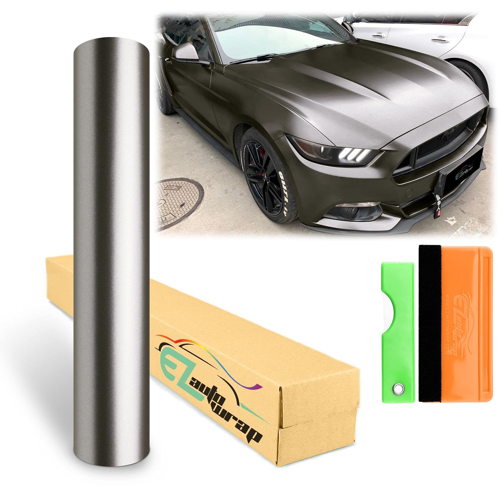 Amazon.com: EZAUTOWRAP 12"x60" (1FTx5FT) Gunmetal Gray Matte Metallic ...
