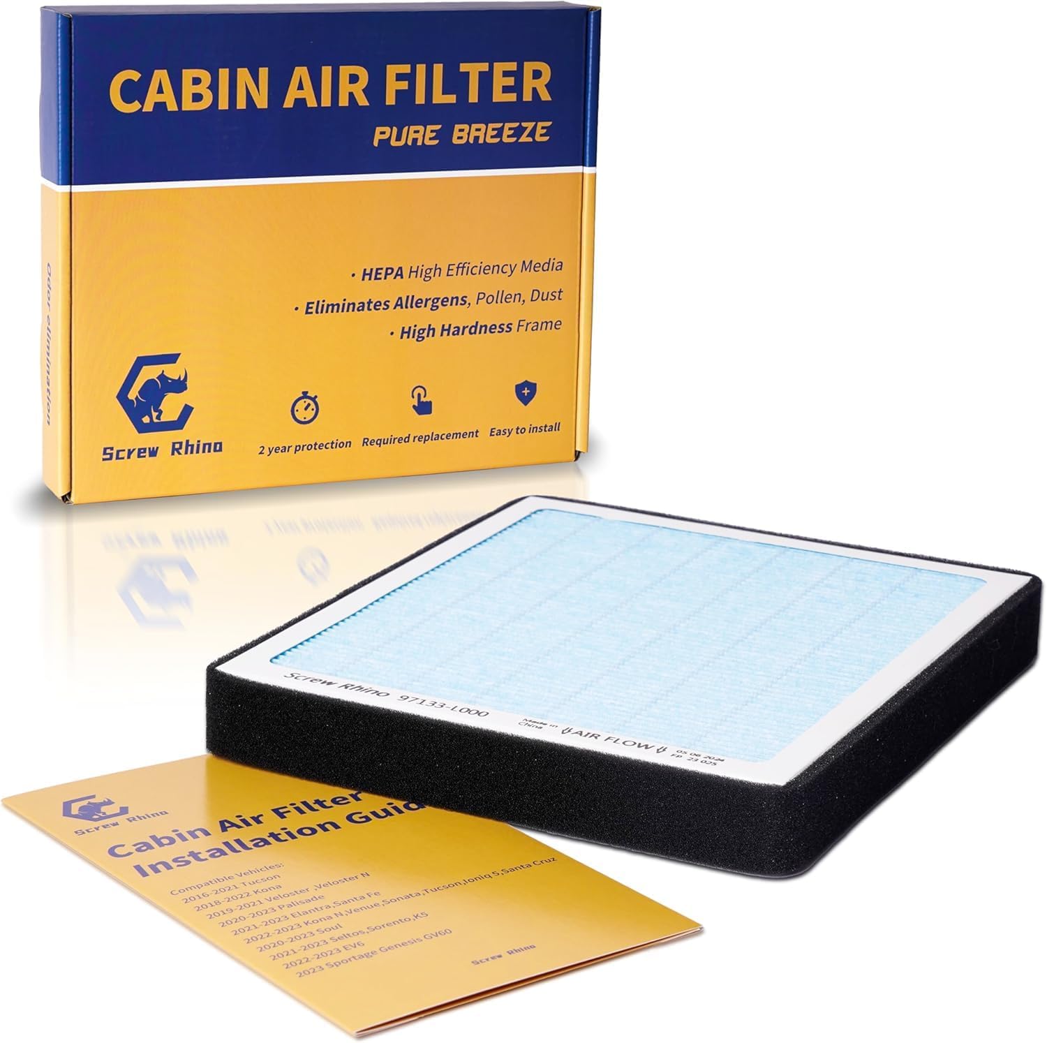 Amazon.com: SCREW RHINO Tesla Model S Model X Cabin HEPA Air Filter ...