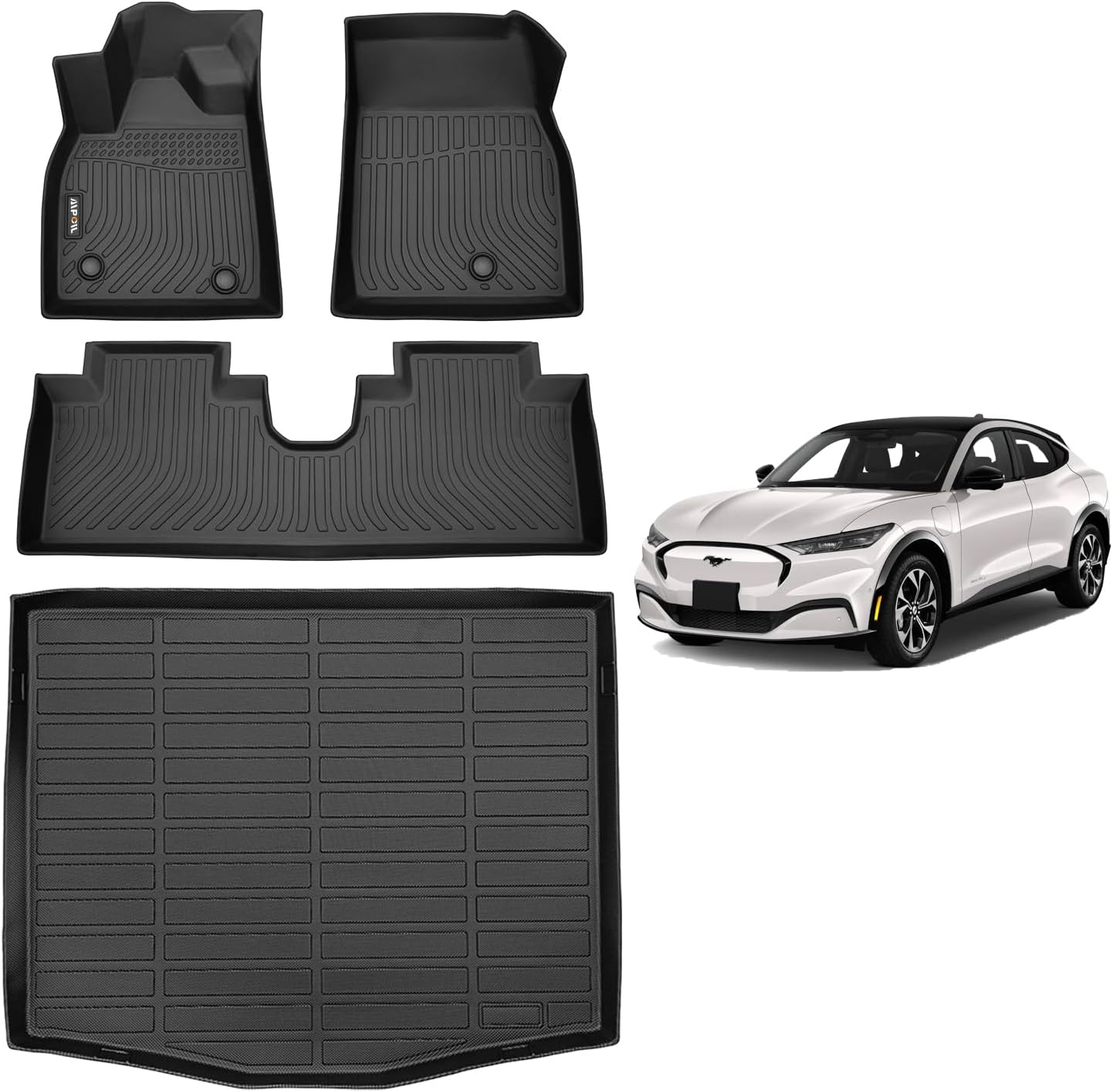 Amazon.com: AIPOIL® Floor Mats & Cargo Liner Custom for Ford Mustang ...