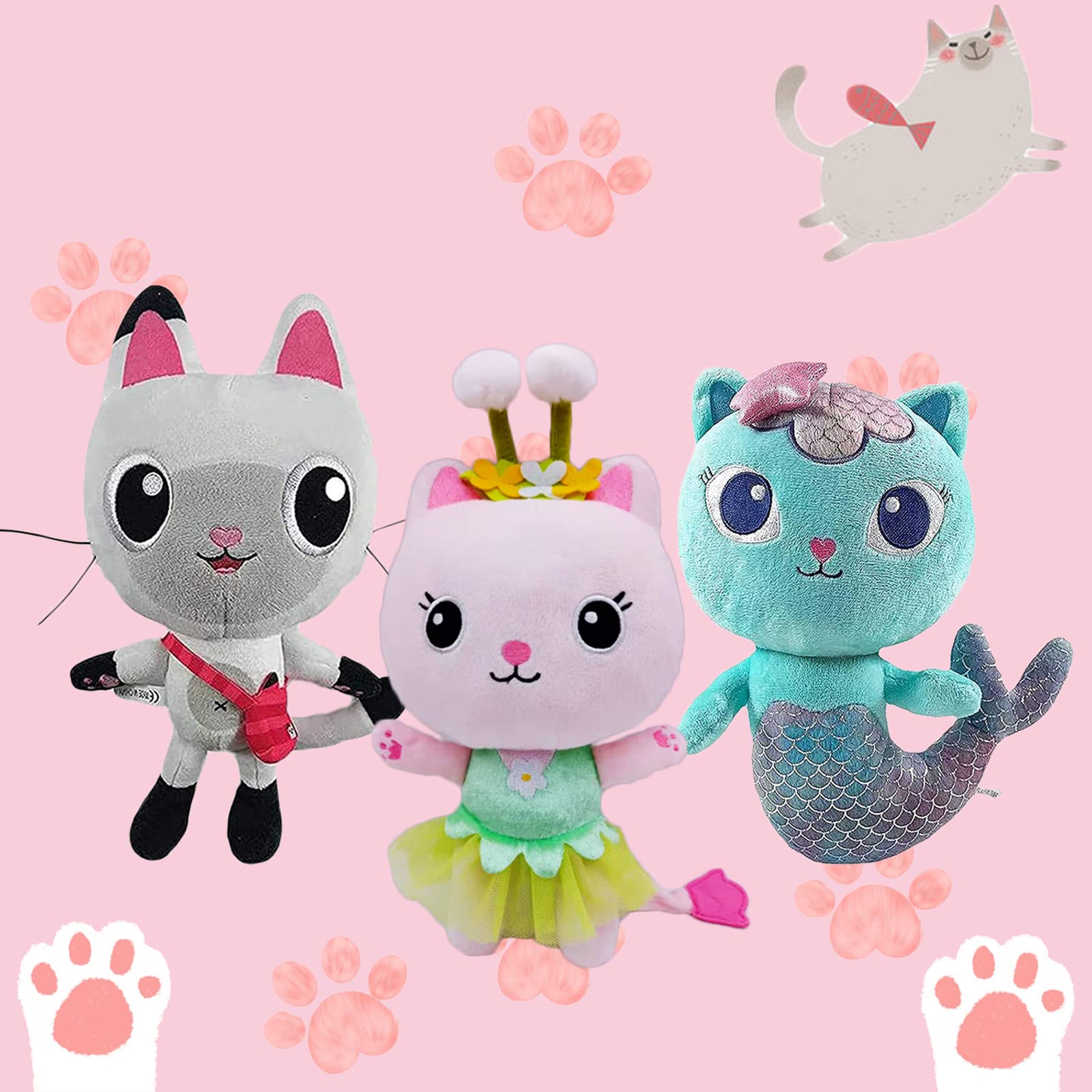Buy 3 Pcs Pandy Paws Gabby Dollhouse plush, Gabbys Dollhouse Mercat ...