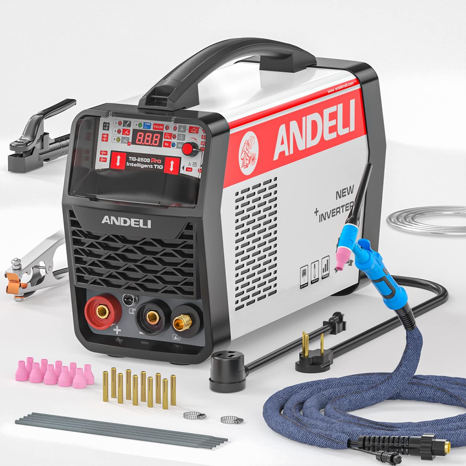 Amazon | ANDELI 100V/200V 205AMP アルミ溶接機 TIG溶接機 AC DC パルスTIG/CLOD溶接/アーク ...