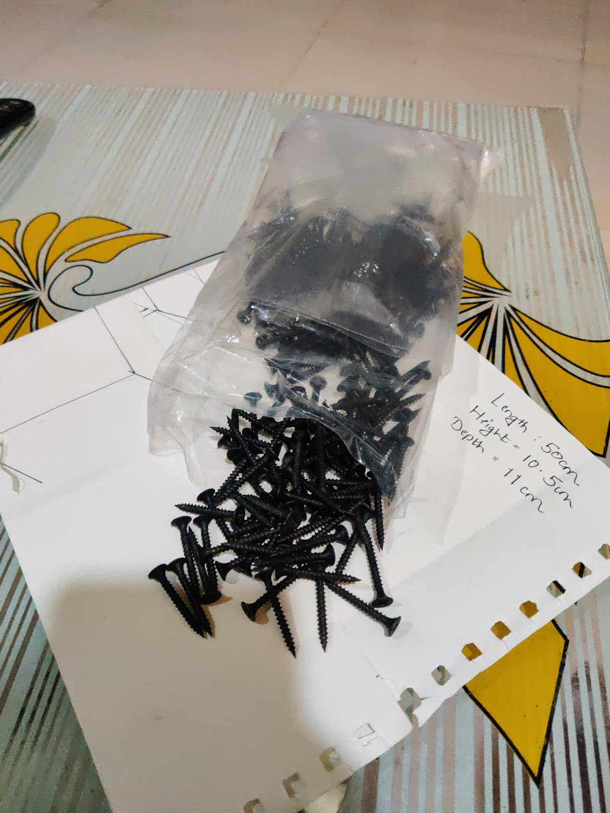 Q1 Beads 250 Pcs/32 mm Philips Bugle Head Drywall Star Screw Black For ...