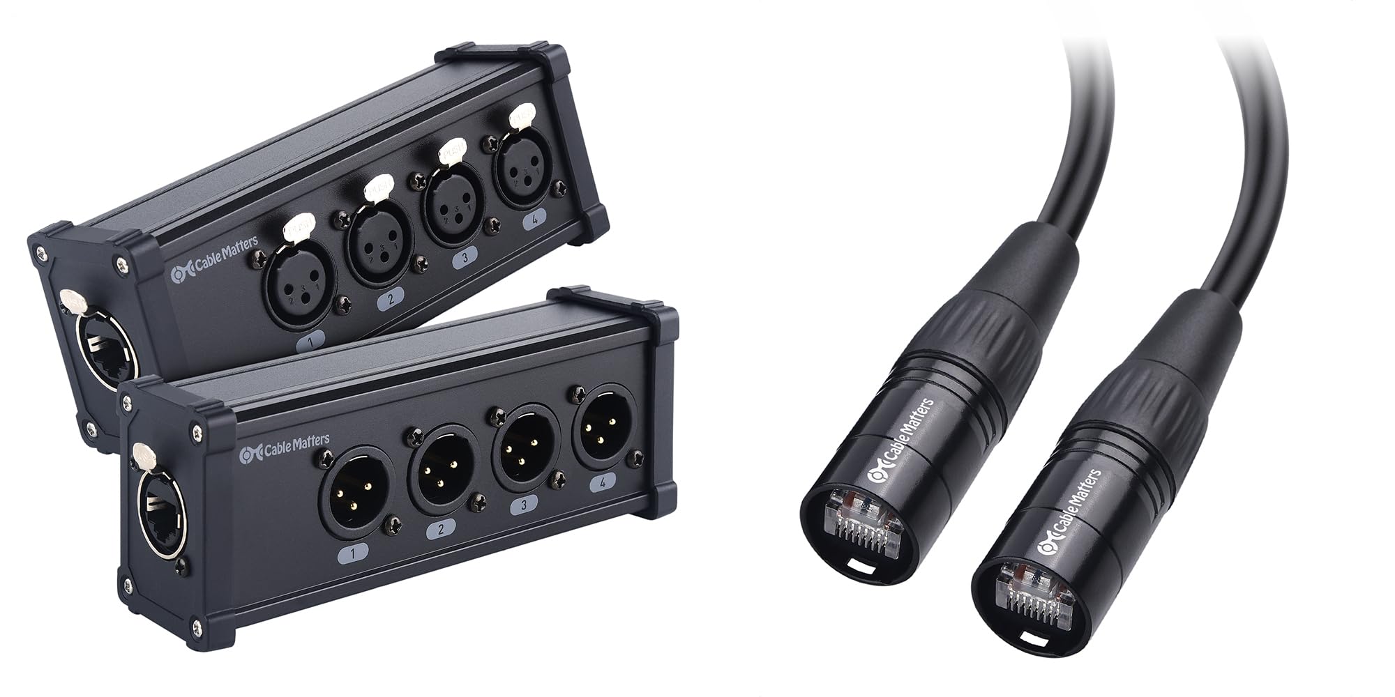 Amazon.com: Cable Matters Multi Network XLR Cable 4 Channel Breakout ...