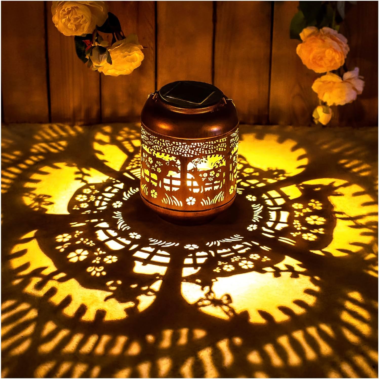 Amazon.com: Cow Solar Lanterns Outdoor Waterproof Hanging Solar Lights ...