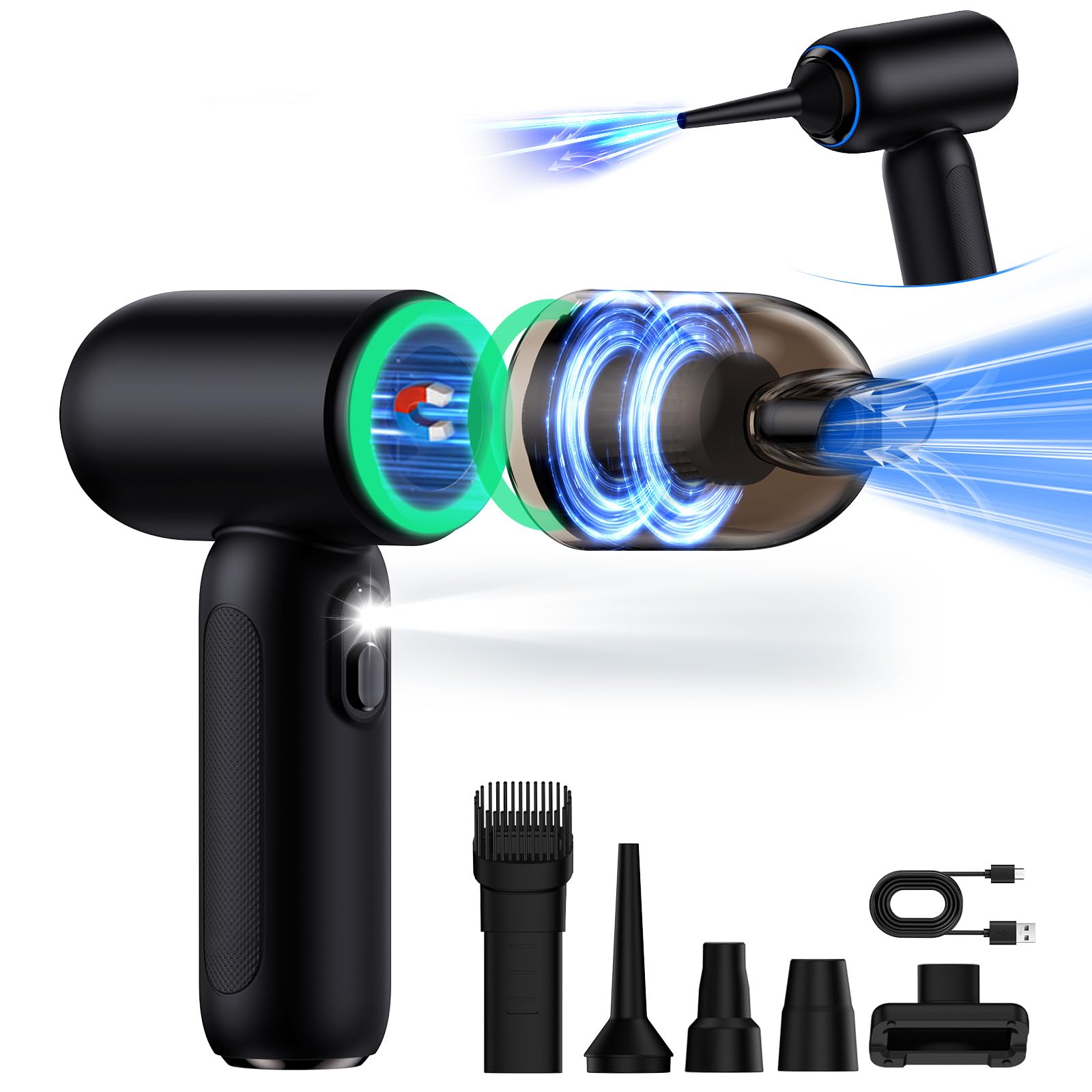 Amazon.com: Marvilos Handheld Car Vacuum Cleaner, 3 in 1 Magnetic ...