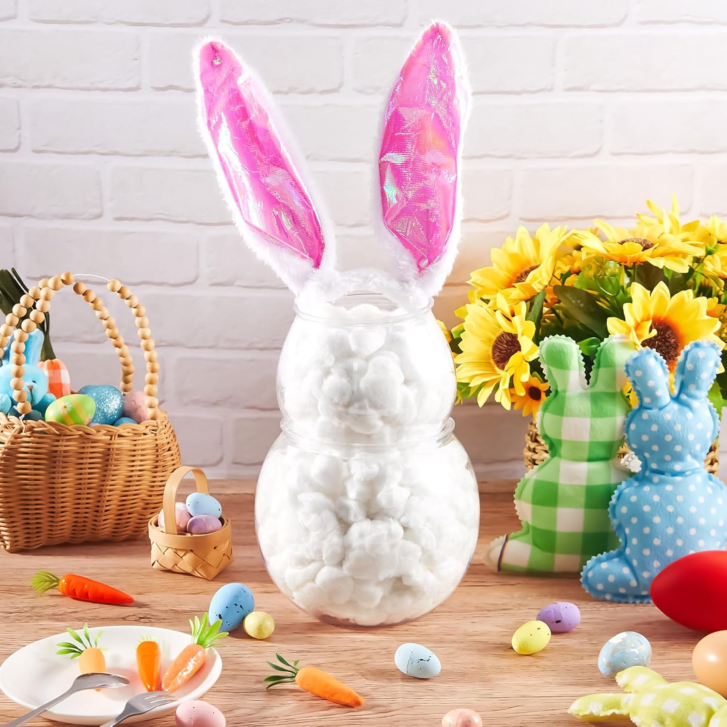 Amazon.com: FillTouch Easter Decor DIY Fish Bowl Bunny Spring Easter ...
