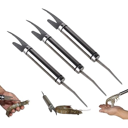 Amazon.com: 3Pcs Shrimp Deveiner Tool and Peeler, Multifunctional ...