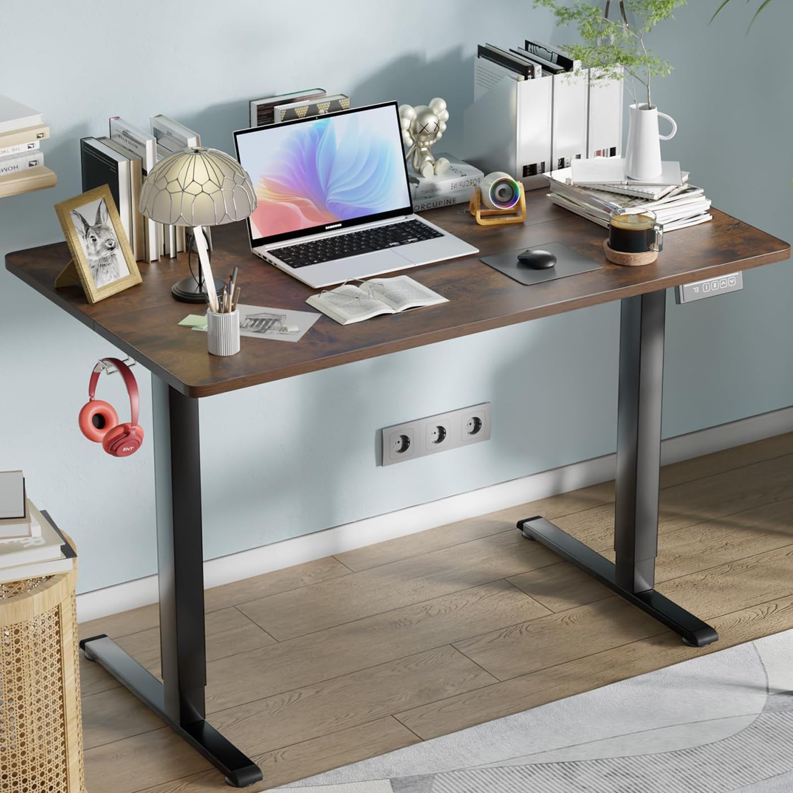 Amazon.com: BLKMTY Electric Standing Desk Adjustable Height Computer ...