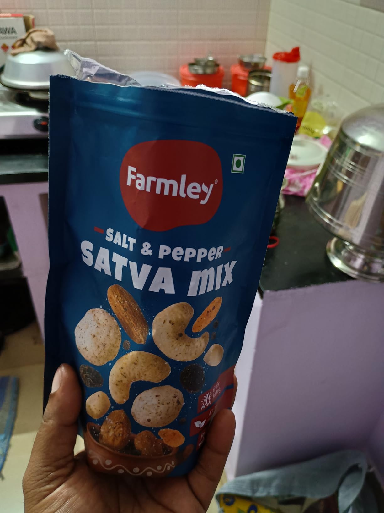 Farmley Satva Mix 120g, Fit for Fasting I Contain Peanuts, Green ...