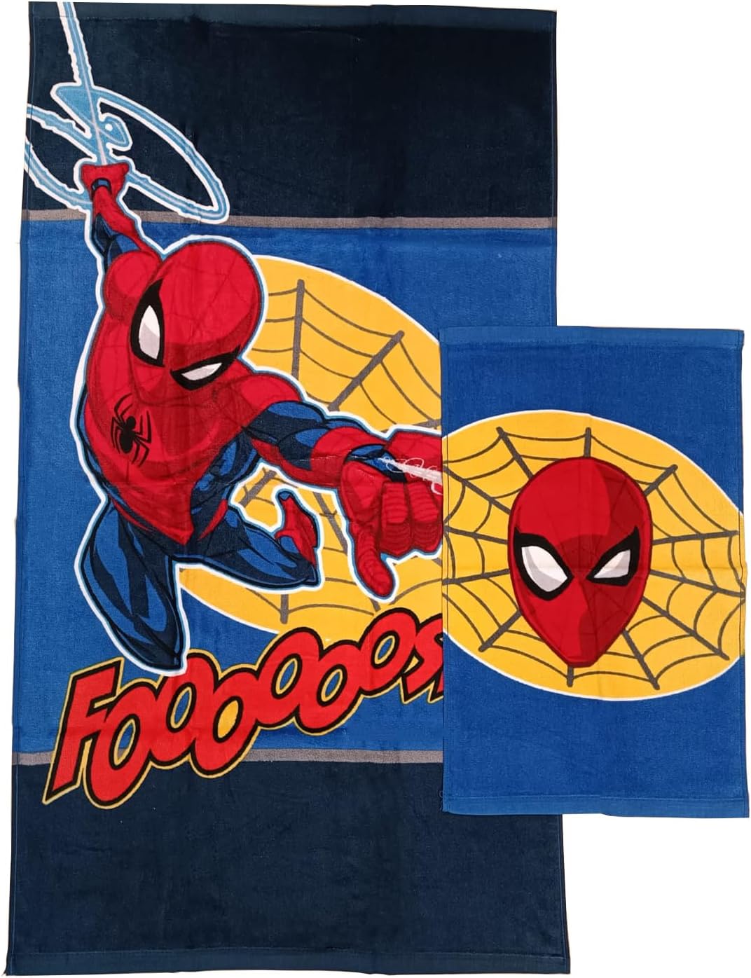 Spiderman Marvel Terry Bath Towels, Set of 2 Bath Towels, Face Towel ...