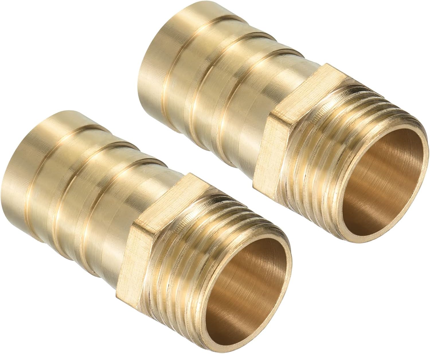 Amazon.co.jp: PATIKIL ホースフック継手 ストレート 19mm バーブ G12.7mm オススレッド 2個入り ブラス ...