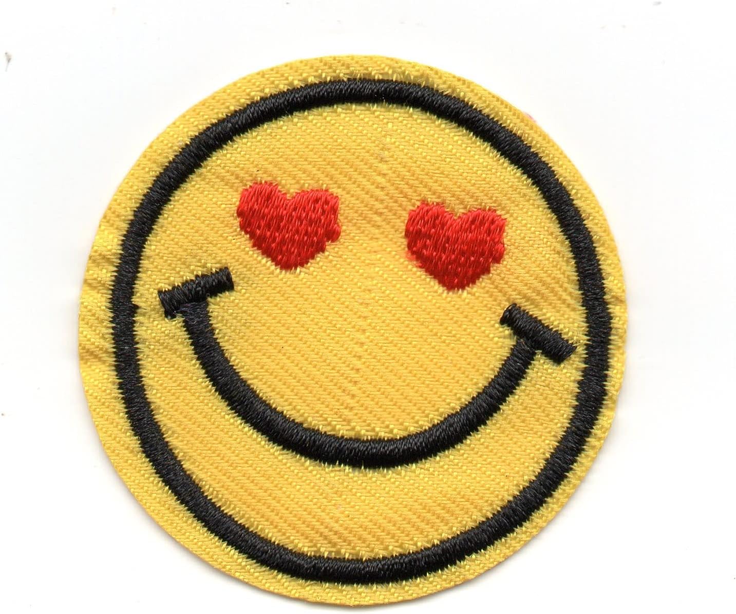 Amazon.com: Patch Smile Happy Smiley Heart Eye Mouth Funny Face Size ...