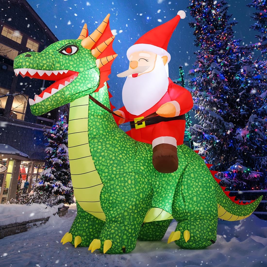 Snapklik.com : GOOSH 7.2 FT Long Christmas Inflatable Dinosaur Outdoor ...