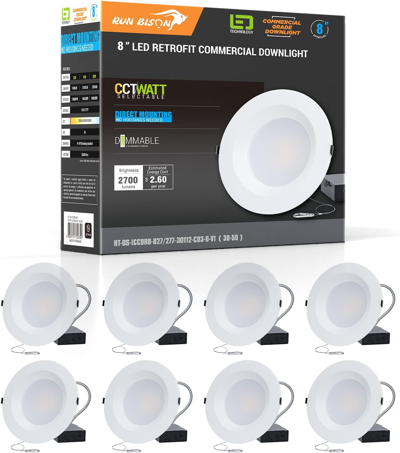 ZEEZ Lighting - 20W 9-Inch (OD 9.40" / ID 8.50") Round Natural White ...