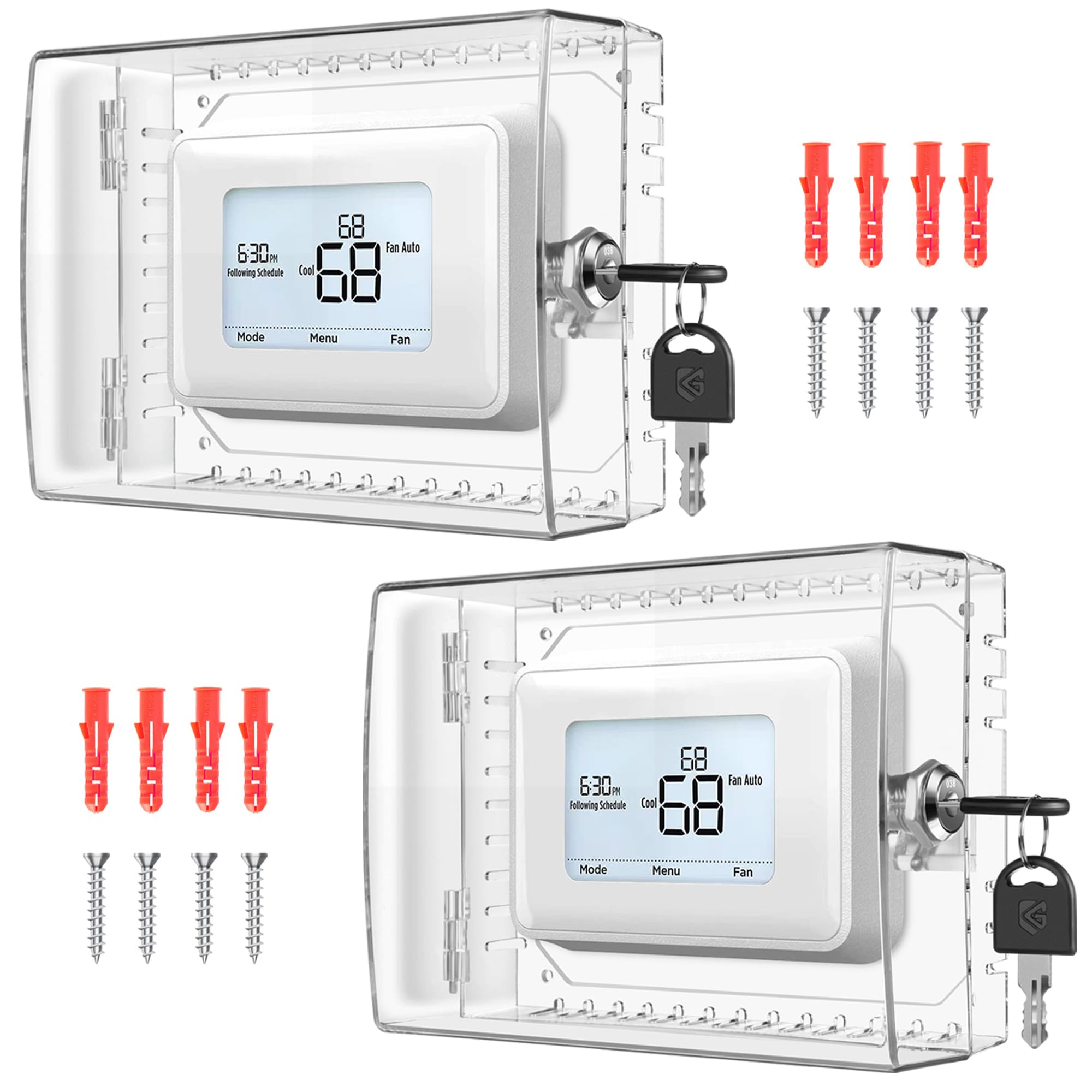 Amazon.com: Gedreew 2 PCS Large Thermostat Lock Box Cover with Key ...