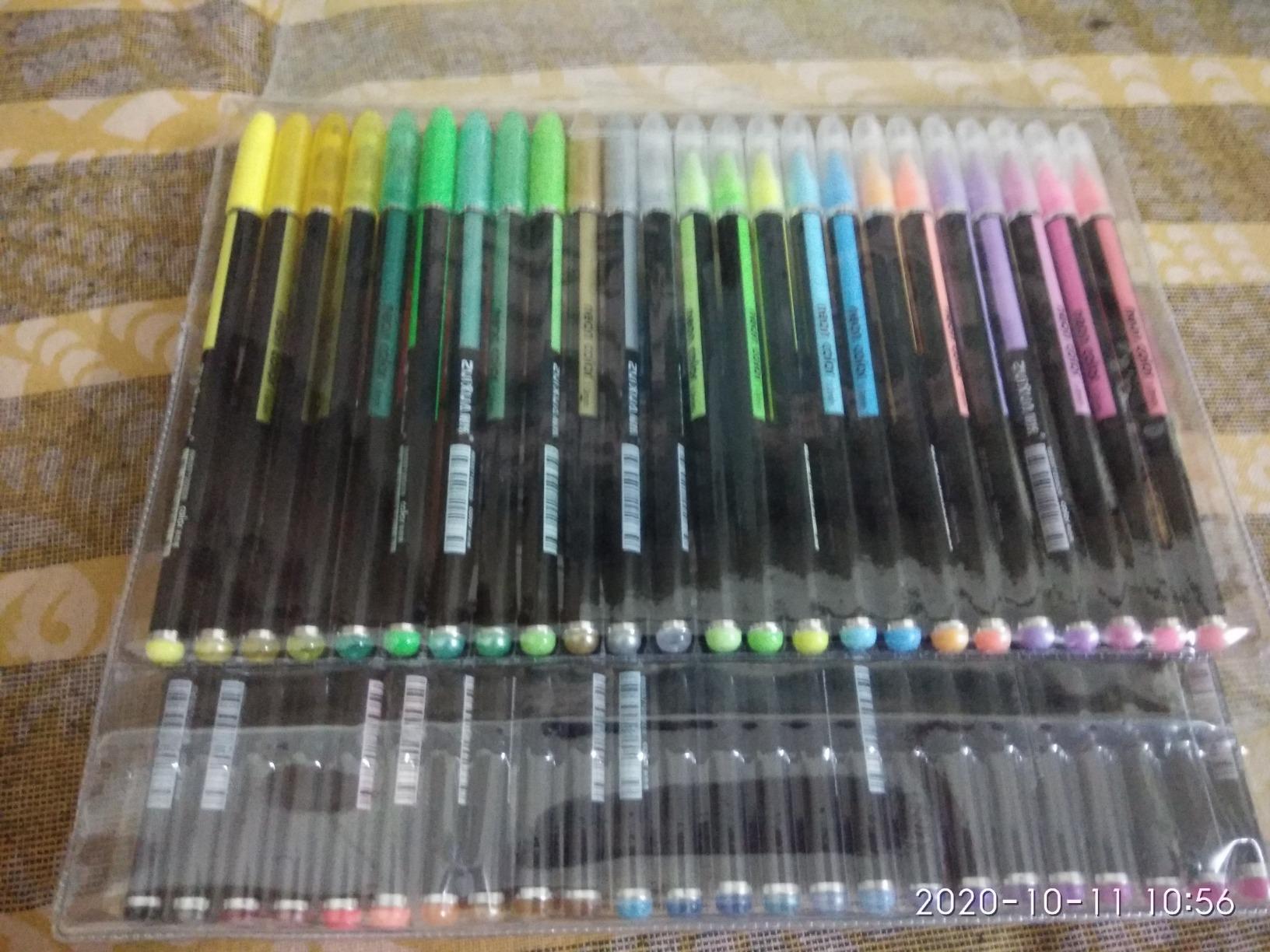 Venja 48 pcs Neon Color Pen 48 Pc Gel Pens Set Color Gel Pens,Glitter ...