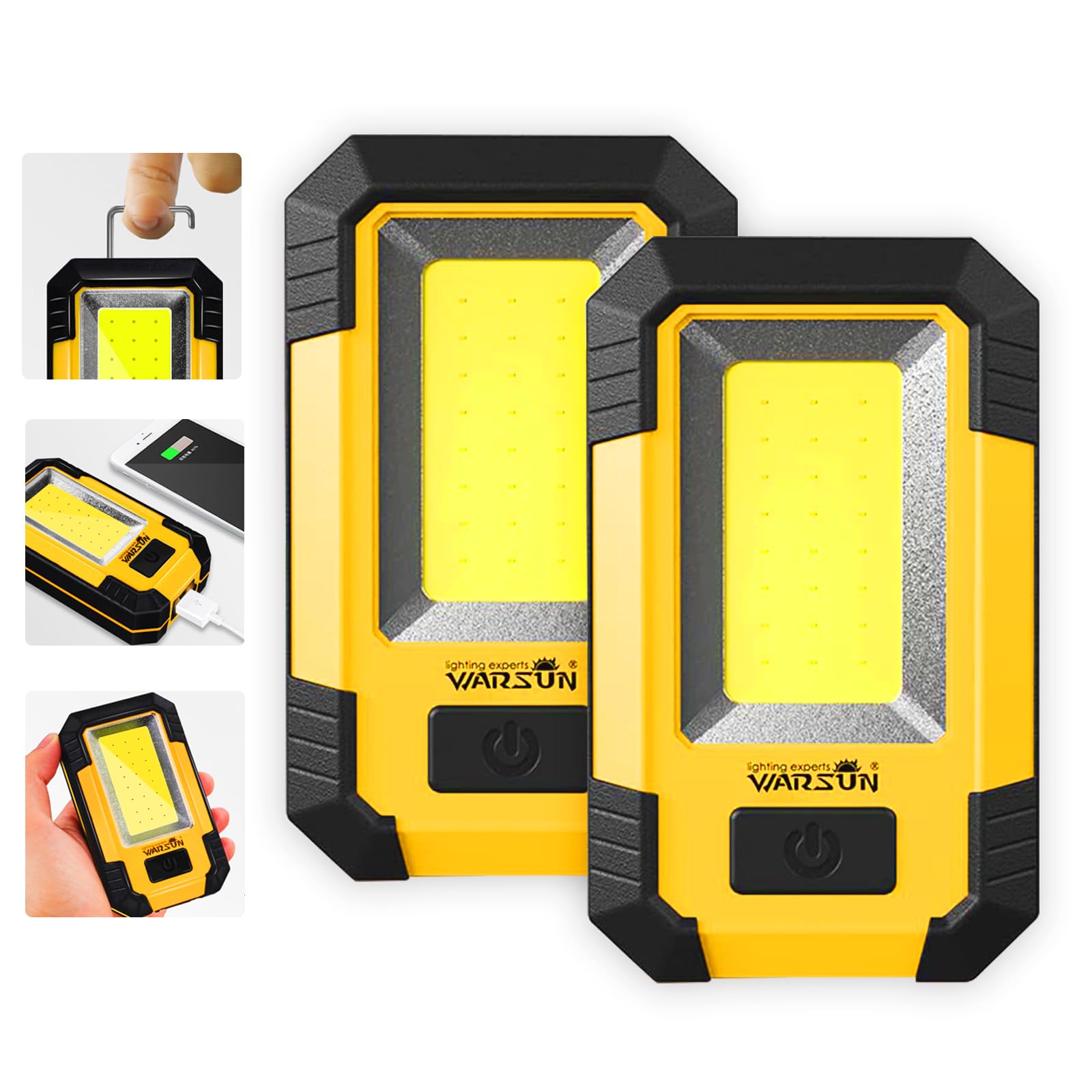 Ambuker Portable LED Rechargeable Work Light 30W 1200Lumens 5000K Super ...