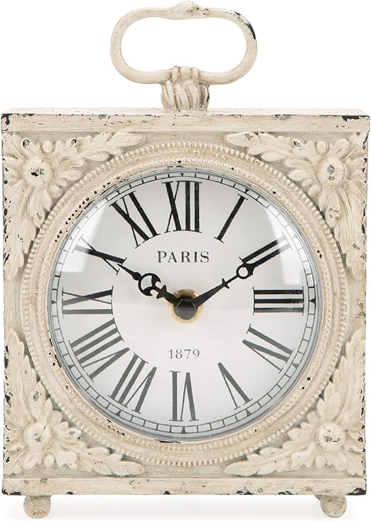 Amazon.com: NIKKY HOME Small Table Clock with Handle, Silent Non ...