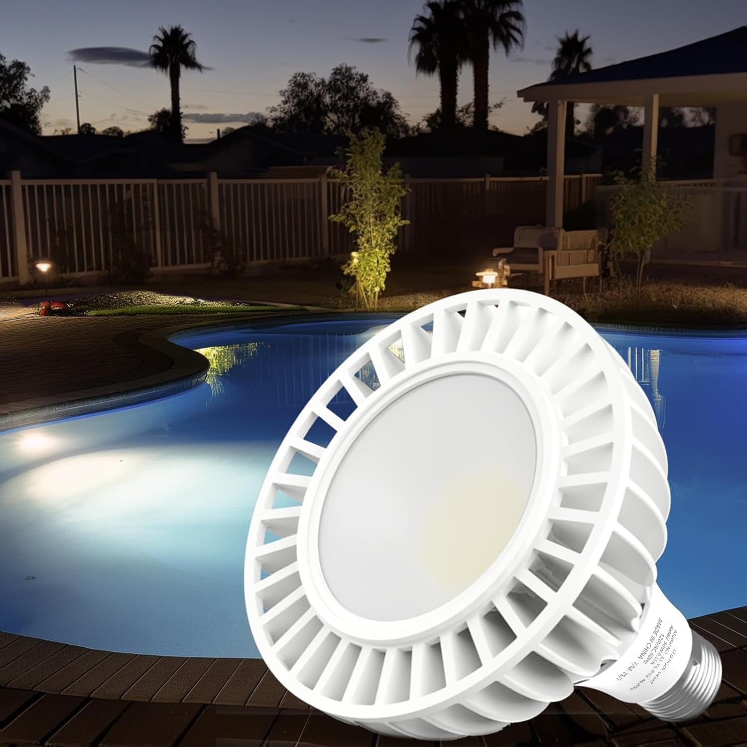Amazon.com : Litezone Pool Light Bulb: PAR38 110V-240V 50W LED Pool ...