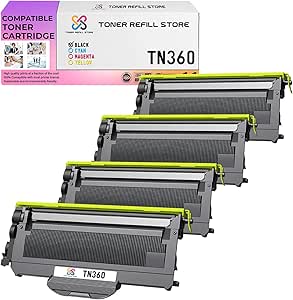 Amazon.com: Toner Refill Store ™ 4 Pack Compatible TN-360 TN360 High Yield Toner Cartridge for ...