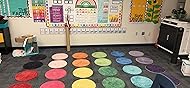 Amazon.com: Bright Multi Set 6 Kids Crazy Carpet Circle Seats 18” Round ...