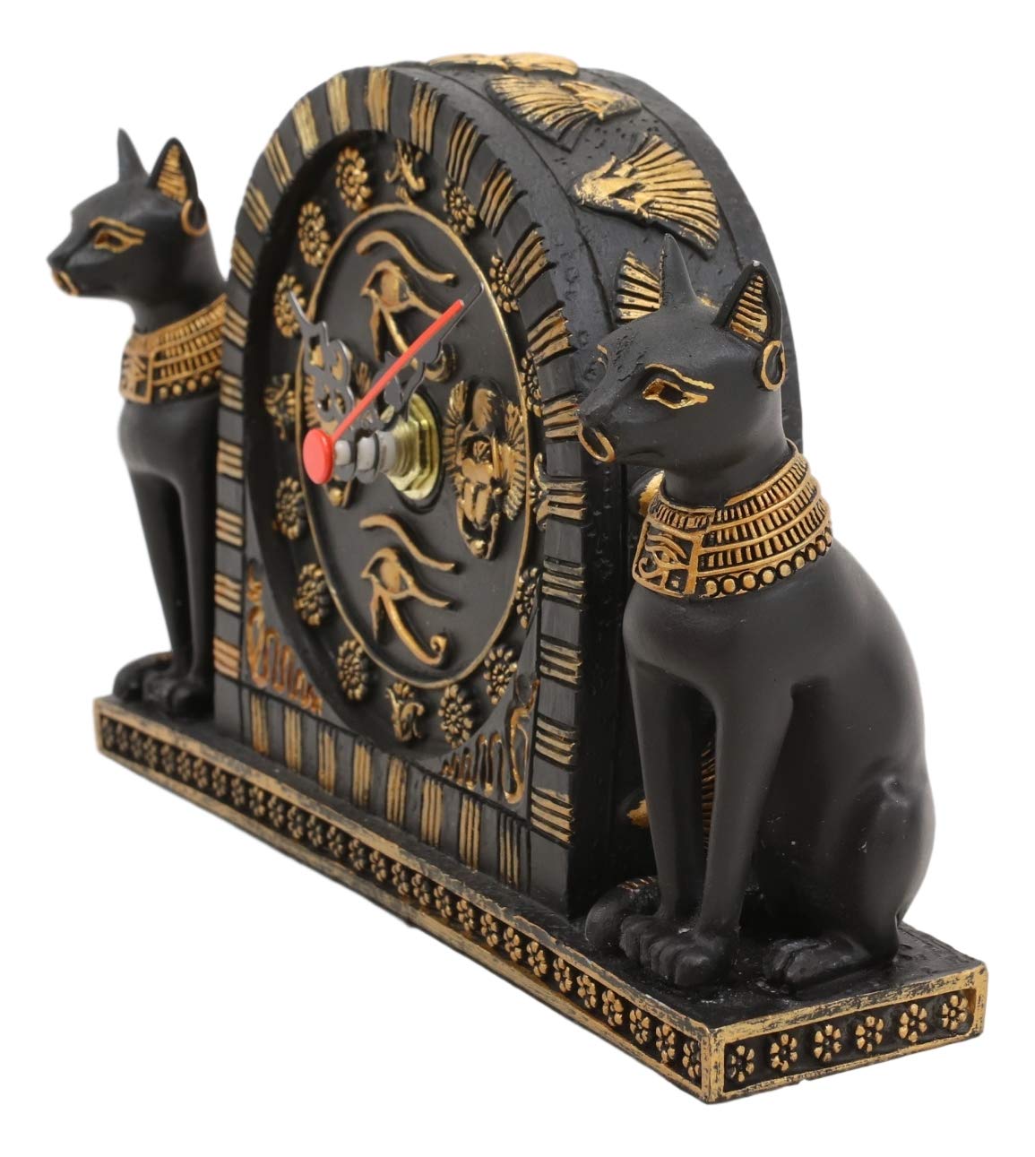 Buy Ebros Ancient Egyptian Twin Goddess Bastet Cat Table Clock Statue 6 ...