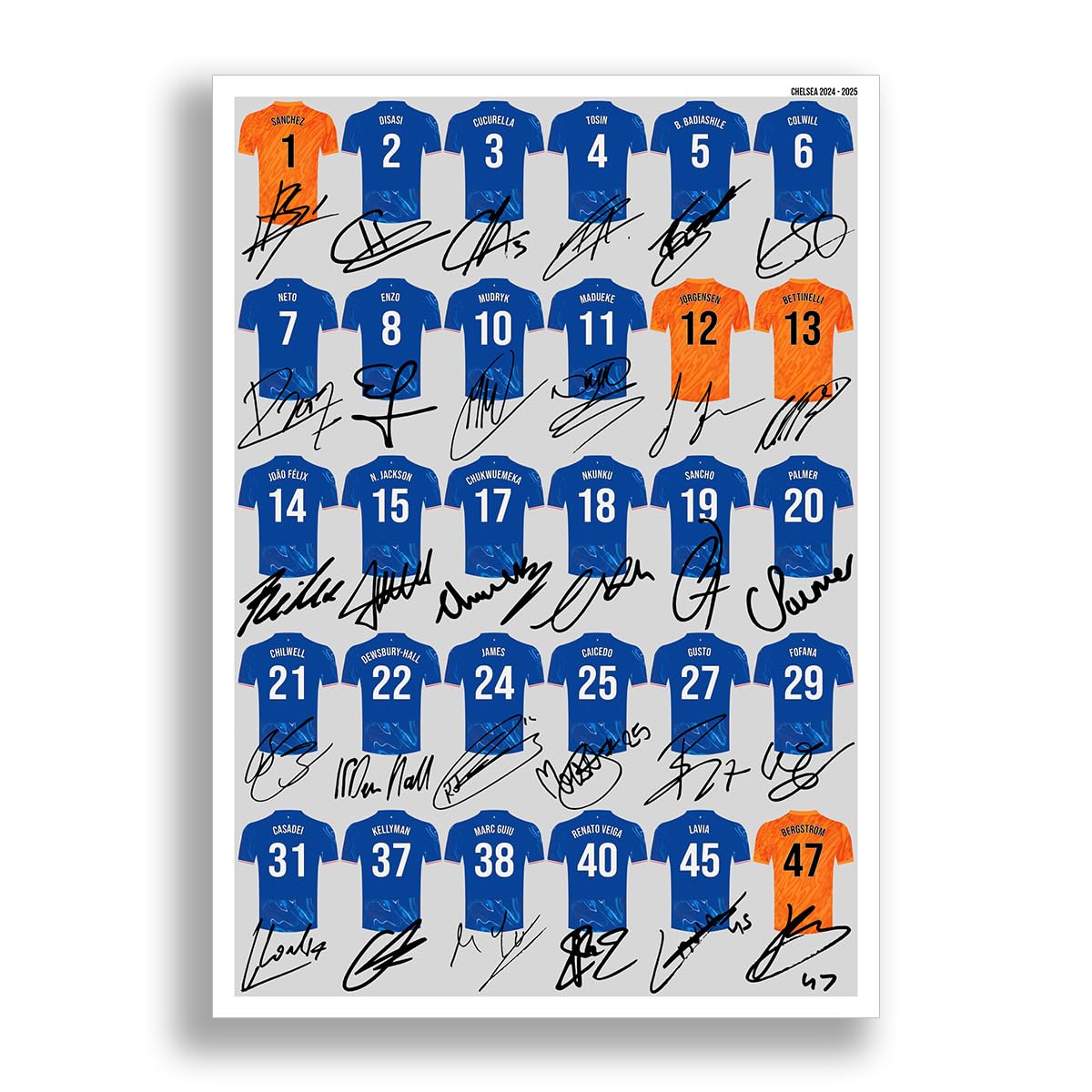 Chelsea Players 2014 Wall Posters