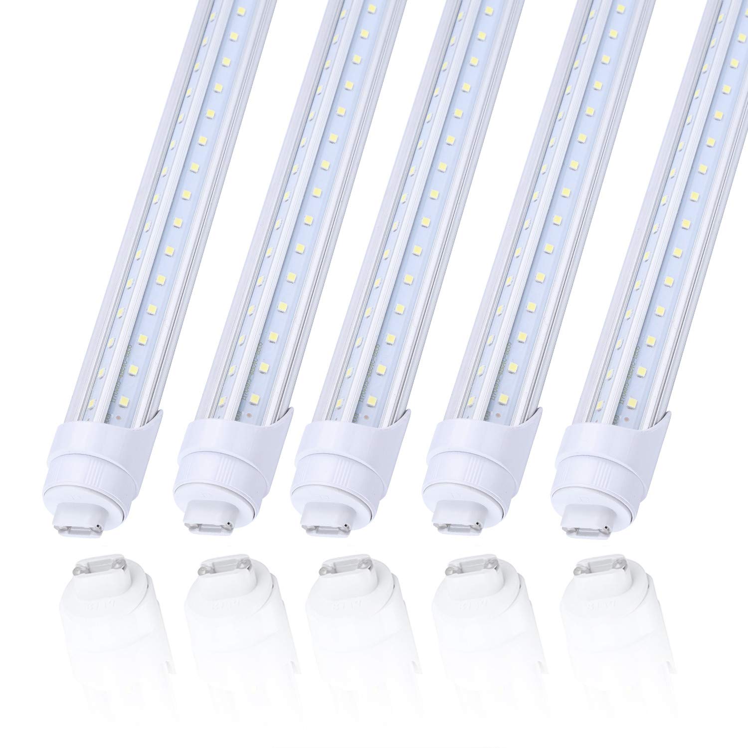 25Pack 8ft R17d V shaped led Light Tube Bulb 65W Rotatable HO Base 2Row ...