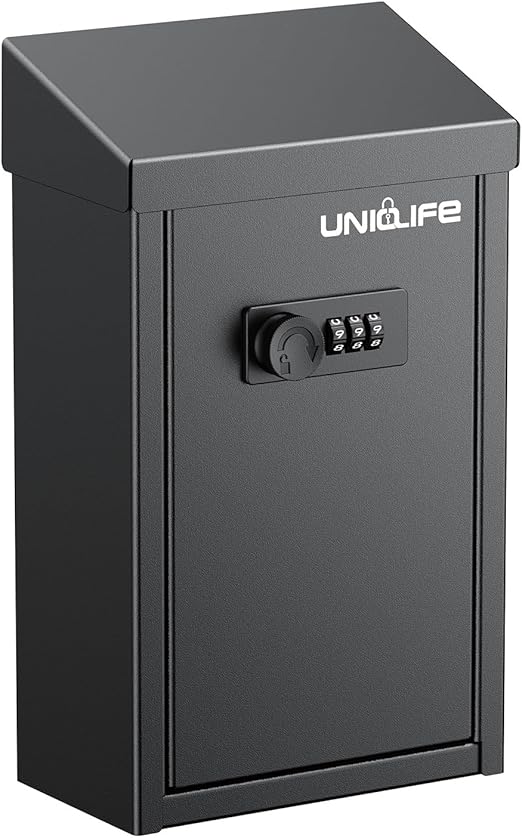 Amazon.com: Uniclife Key Drop Box for Outside, Metal Donation Box ...