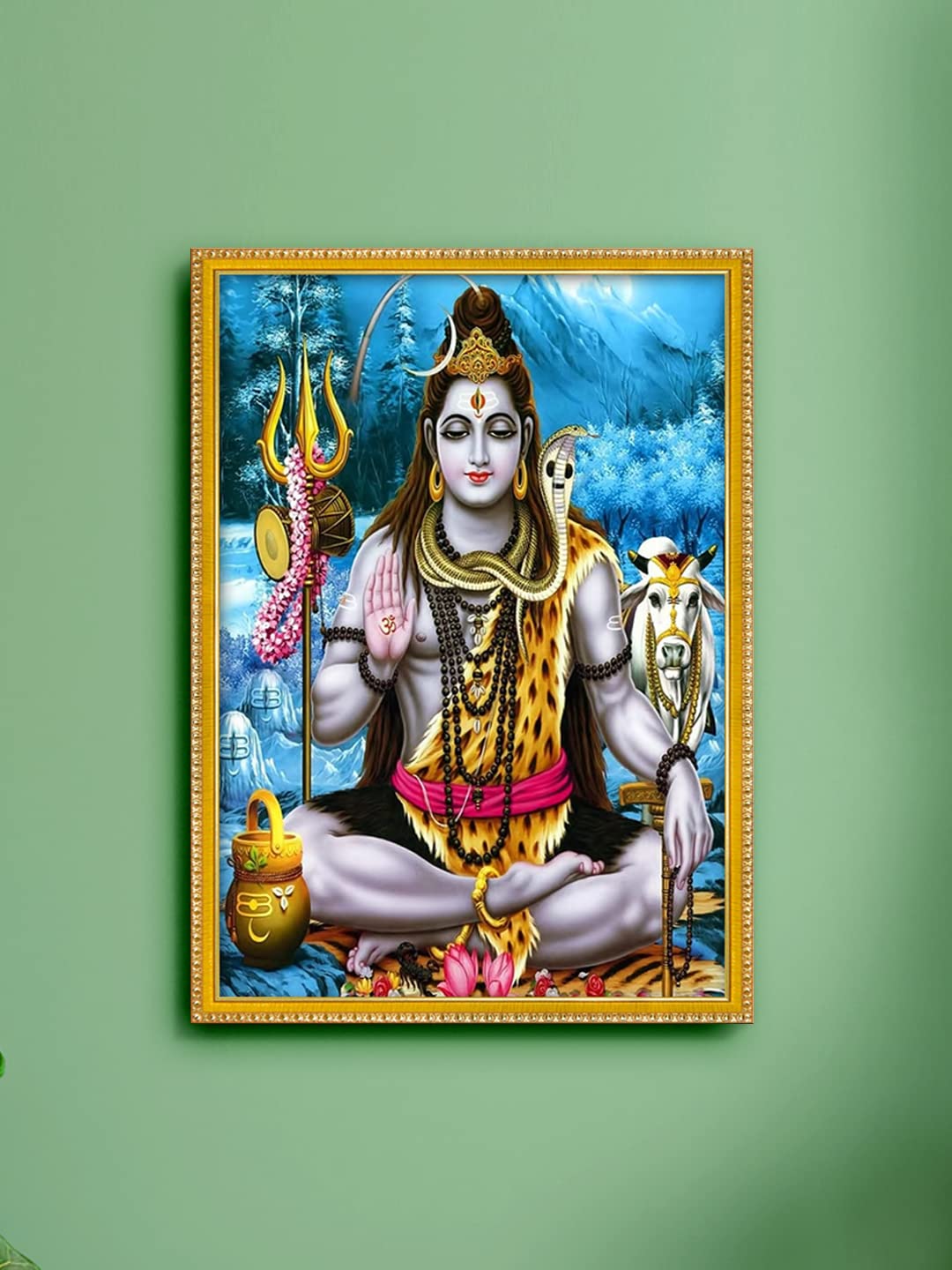 Buy 999Store Lord Shiva Photo Painting with photo Frame for Temple ...