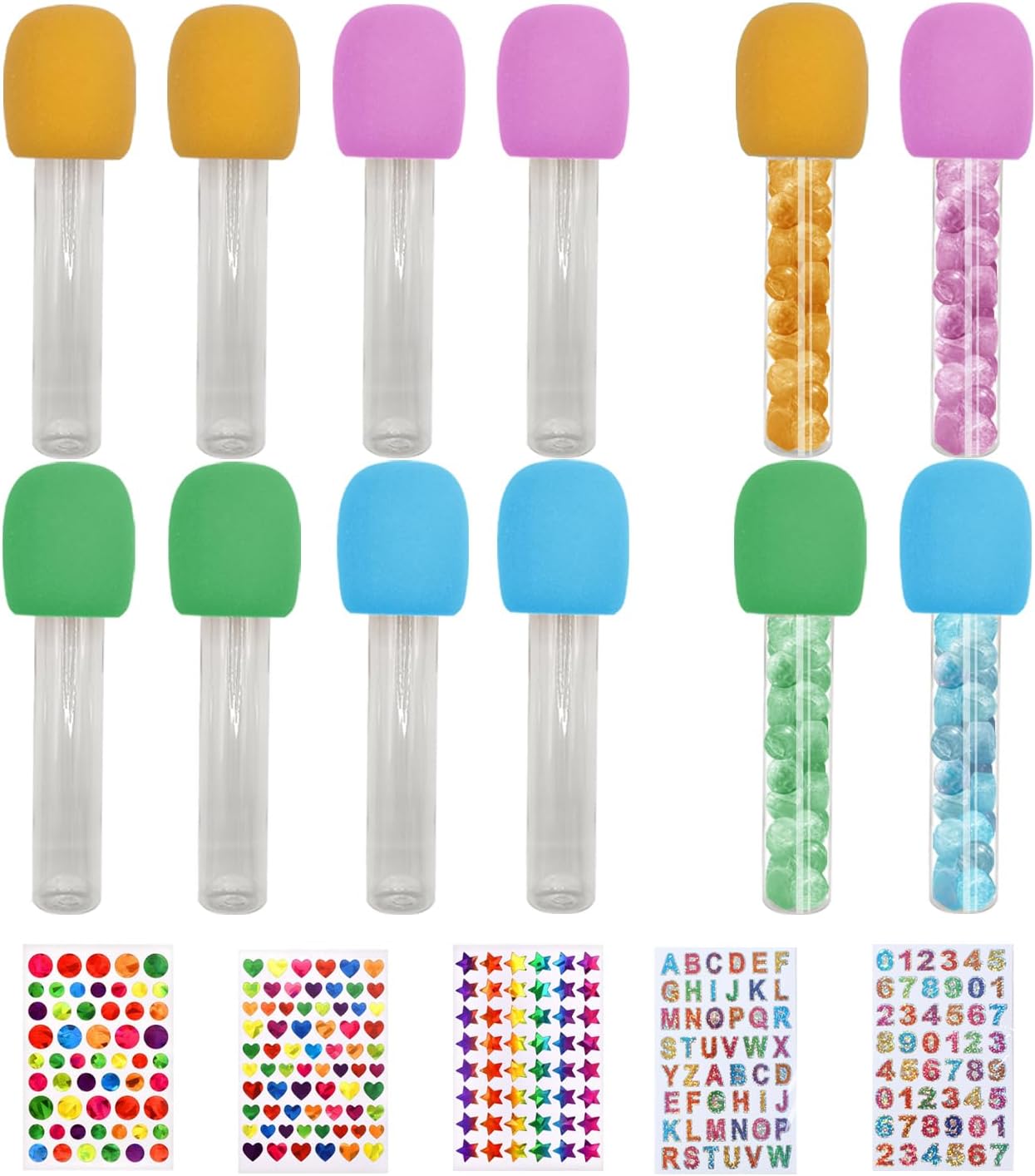 Amazon.com: Microphone Candy Tubes Multicolor Fake Prop Microphone with ...