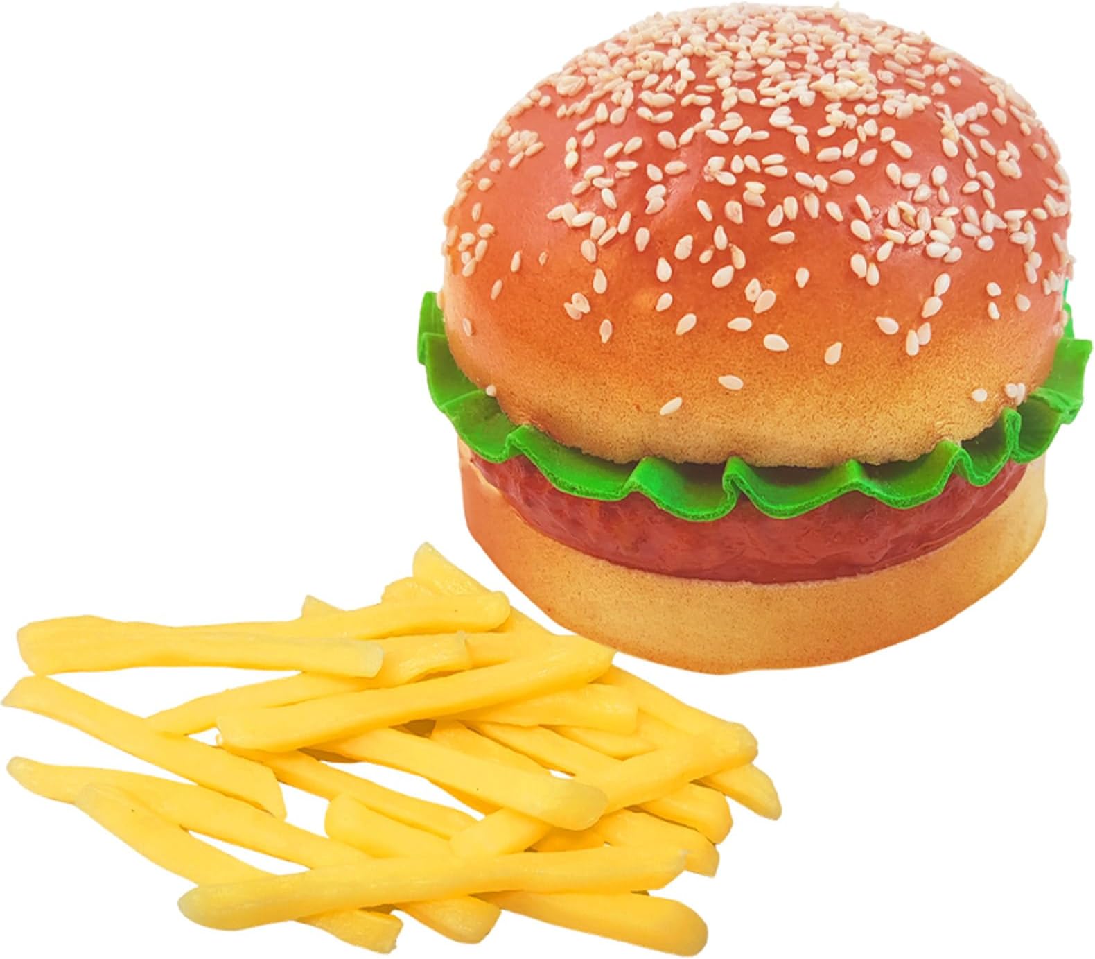 Amazon.com: SEWACC Artificial Hamburger Fake Food Bread Model PU ...