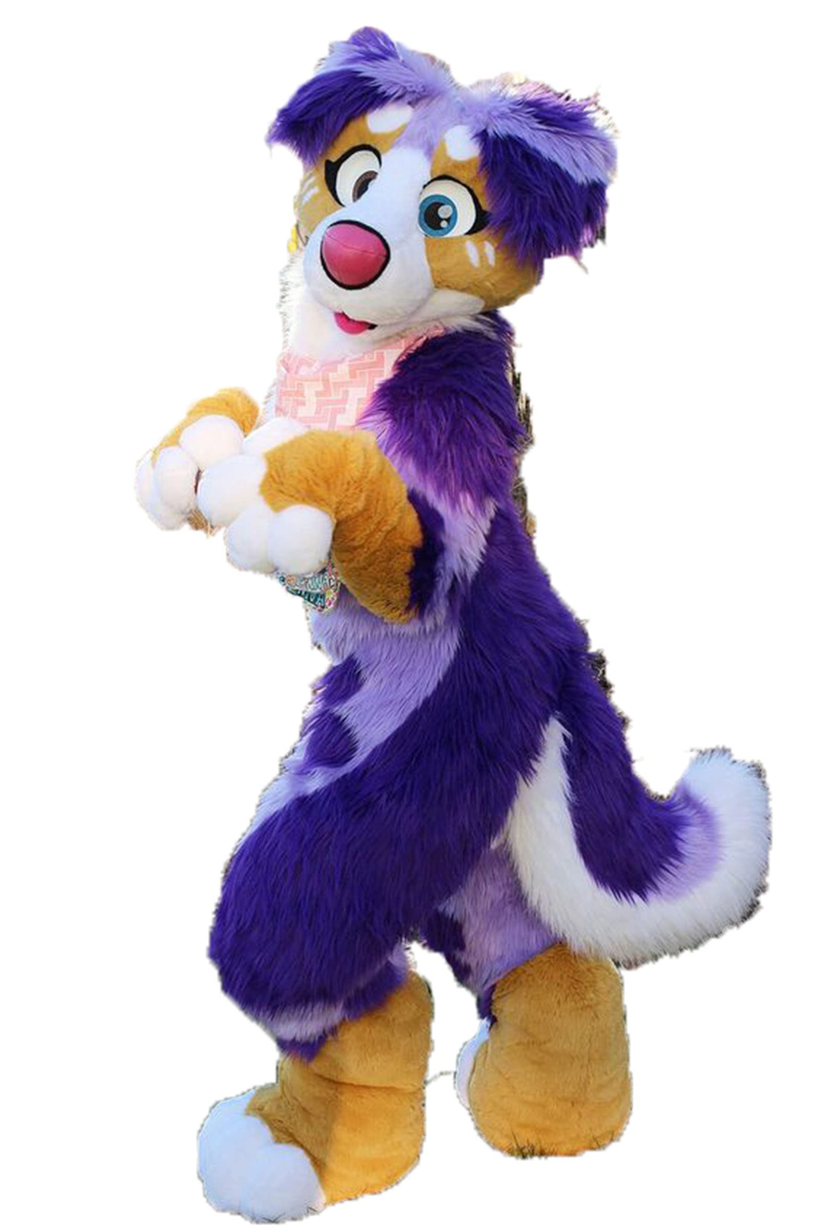 Buy Purple Huksy Dog Fursuit Fullsuit Teen Costumes Child Full Furry ...