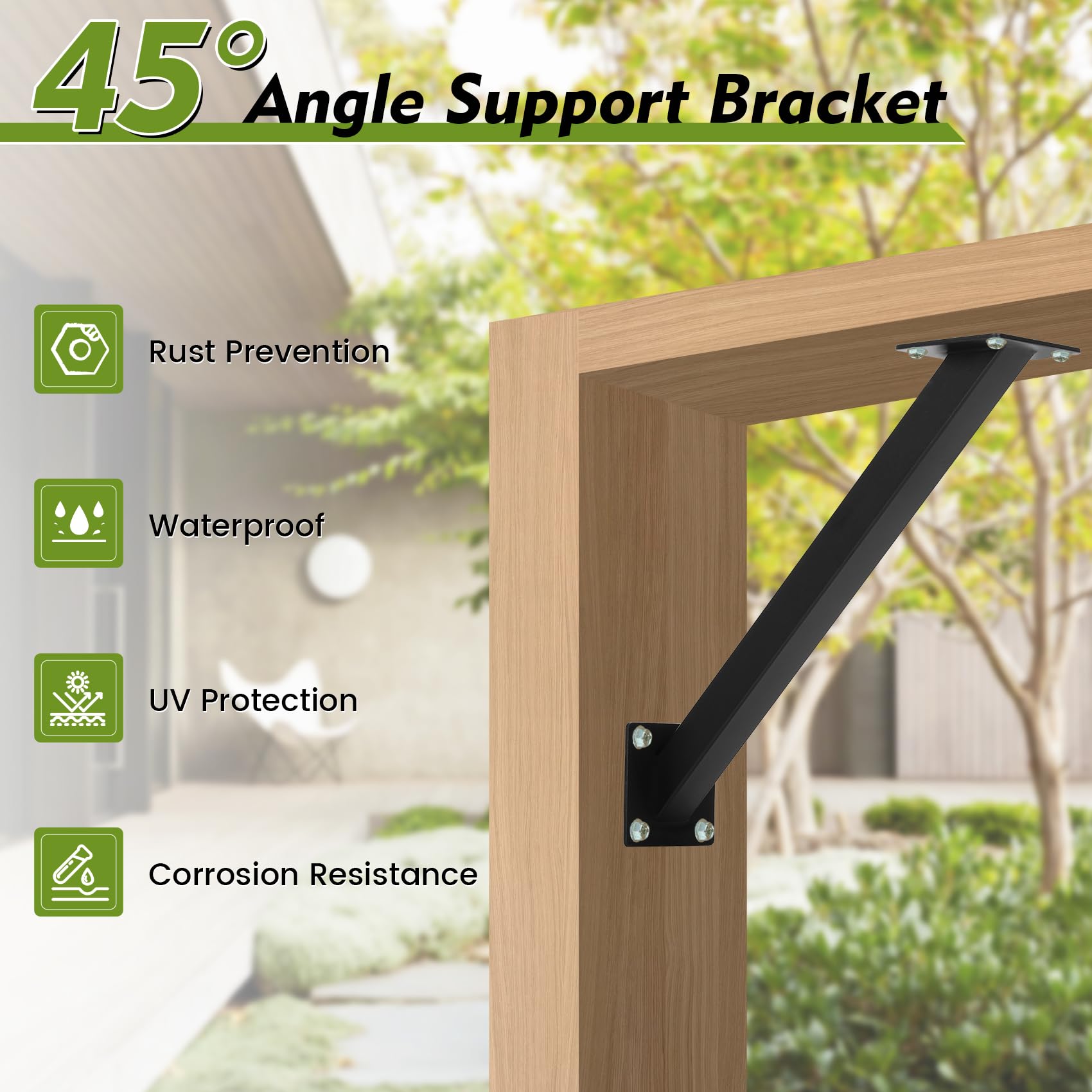 Snapklik.com : 8PC 45 Degree Angle Support Bracket, Pergola Kit Heavy ...
