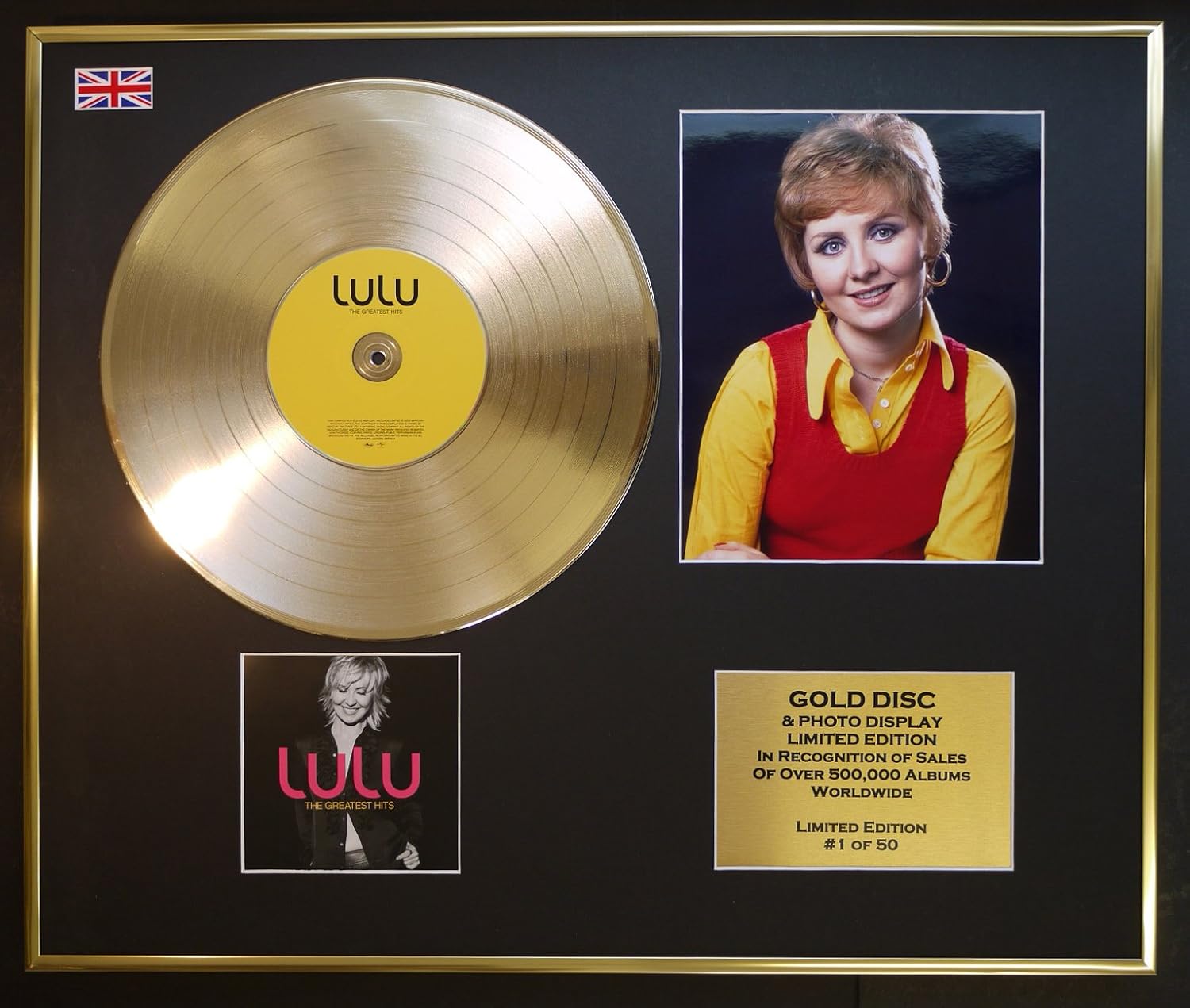 LULU/CD GOLD DISC & PHOTO DISPLAY/LTD. EDITION/COA/THE GREATEST HITS ...