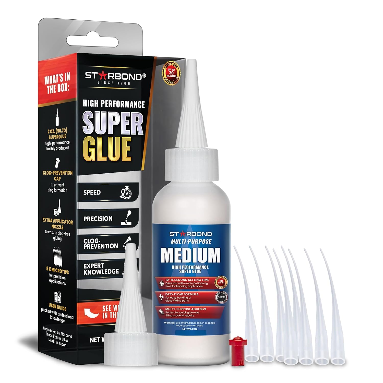 STARBOND 2 oz. Medium CA Glue (Premium Cyanoacrylate Super Glue) for ...