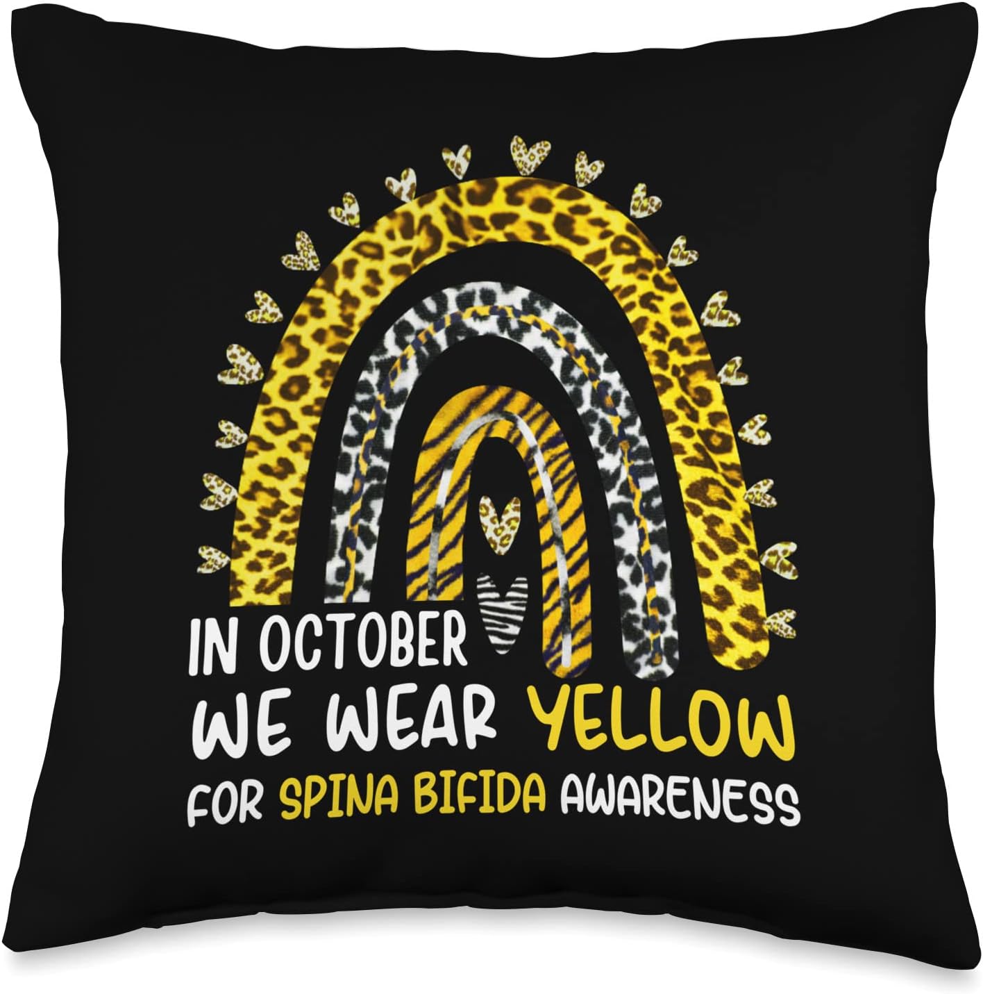 Amazon.com: Spina Bifida awareness month yellow rainbow In October we ...