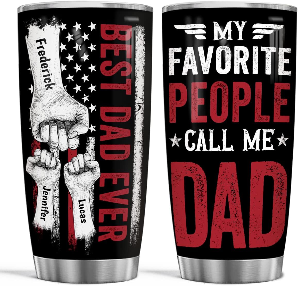 Amazon.com | wowcugi Personalized Dad Tumbler 20oz 30oz My Favorite ...