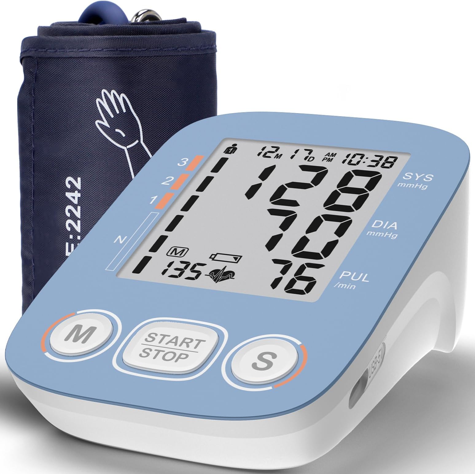 Amazon.com: Blood-Pressure Monitor-Automatic Home-Use Cuff-Machine ...