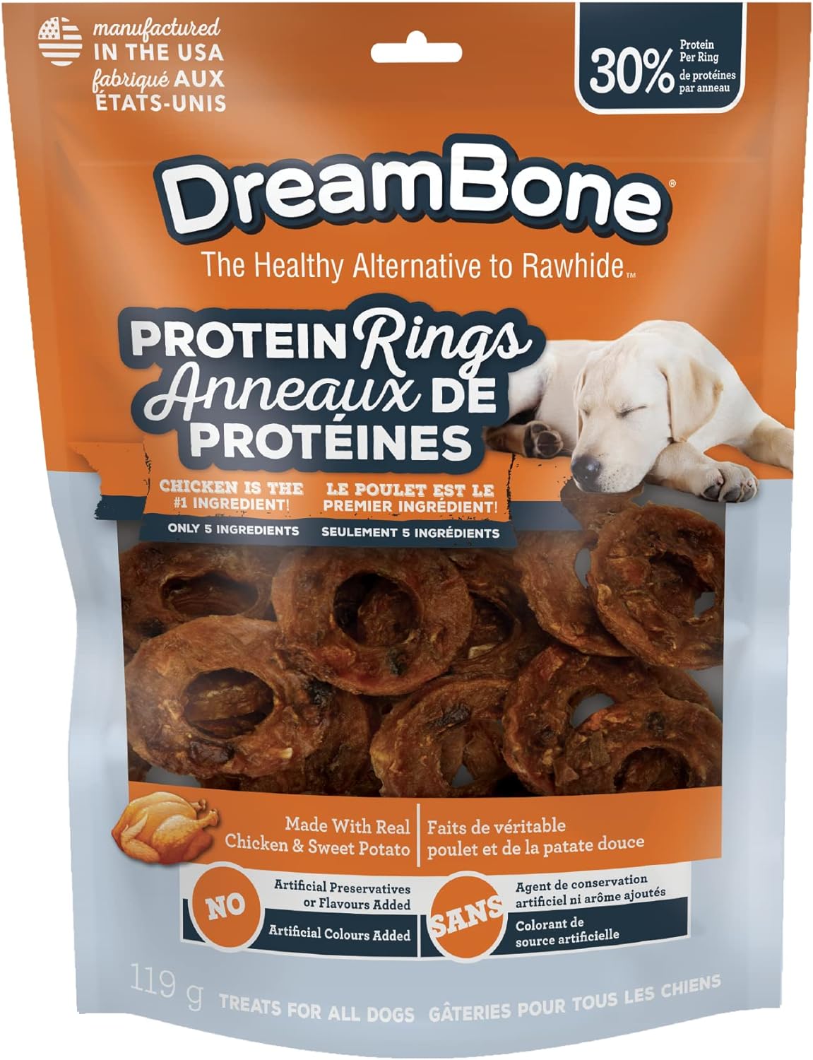 DreamBone Protein Rings - Delicious, Rawhide-Free Chews for Dogs