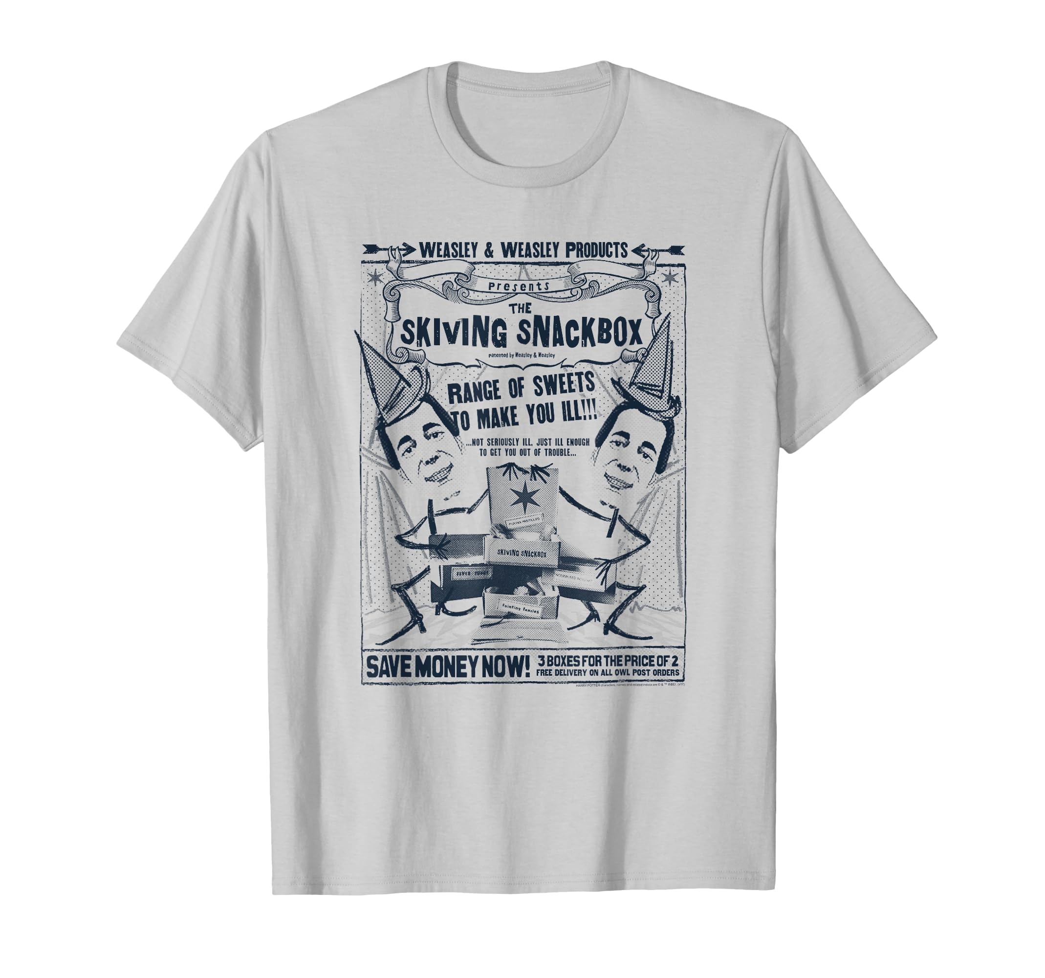 Amazon.com: Harry Potter Skiving Snackbox T-Shirt : Clothing, Shoes ...