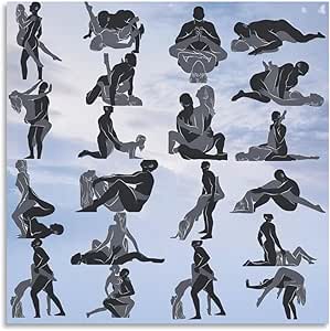 Amazon.com: Pose Kamasutra Instruction Poster Sex Guide Workout Wall Art Completely Illustrated ...