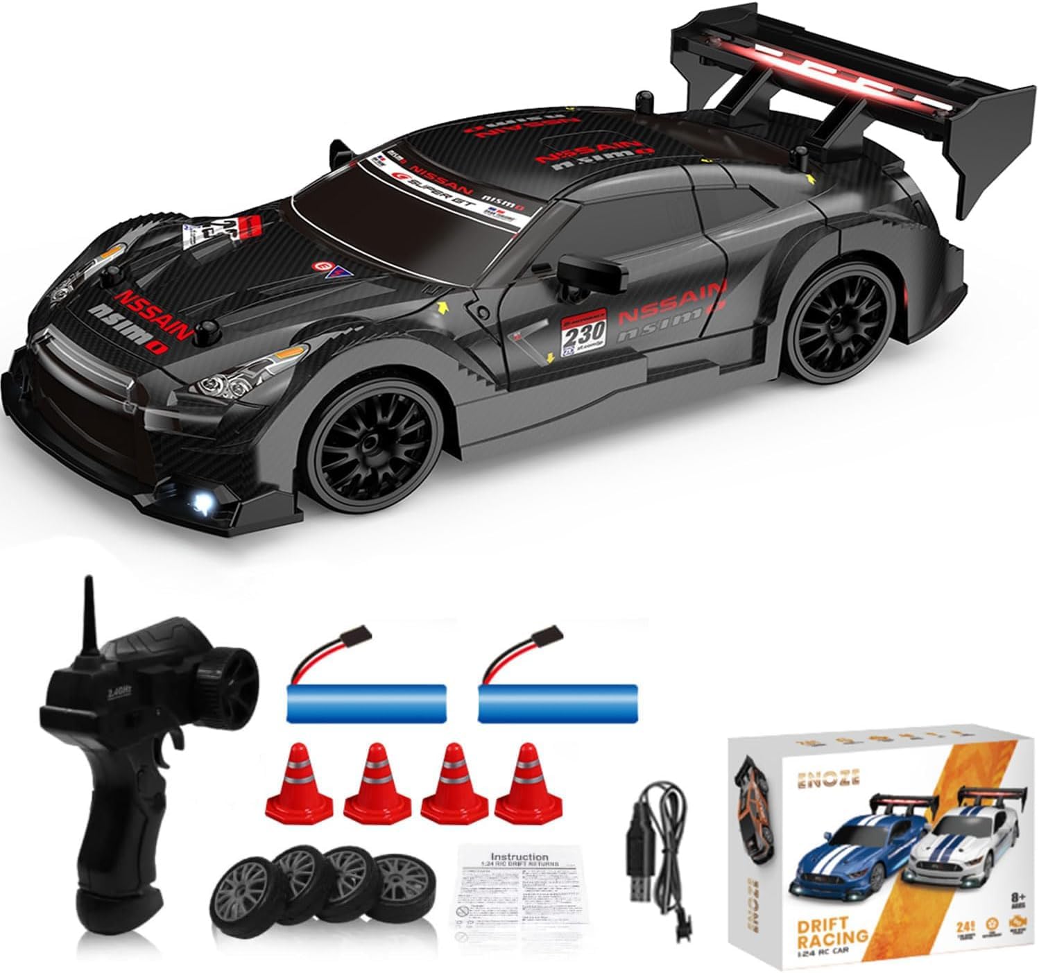 1:24 Scale RC Drift Car 4WD 2.4GHz 30KM/H High Speed Racing Sport Toy ...